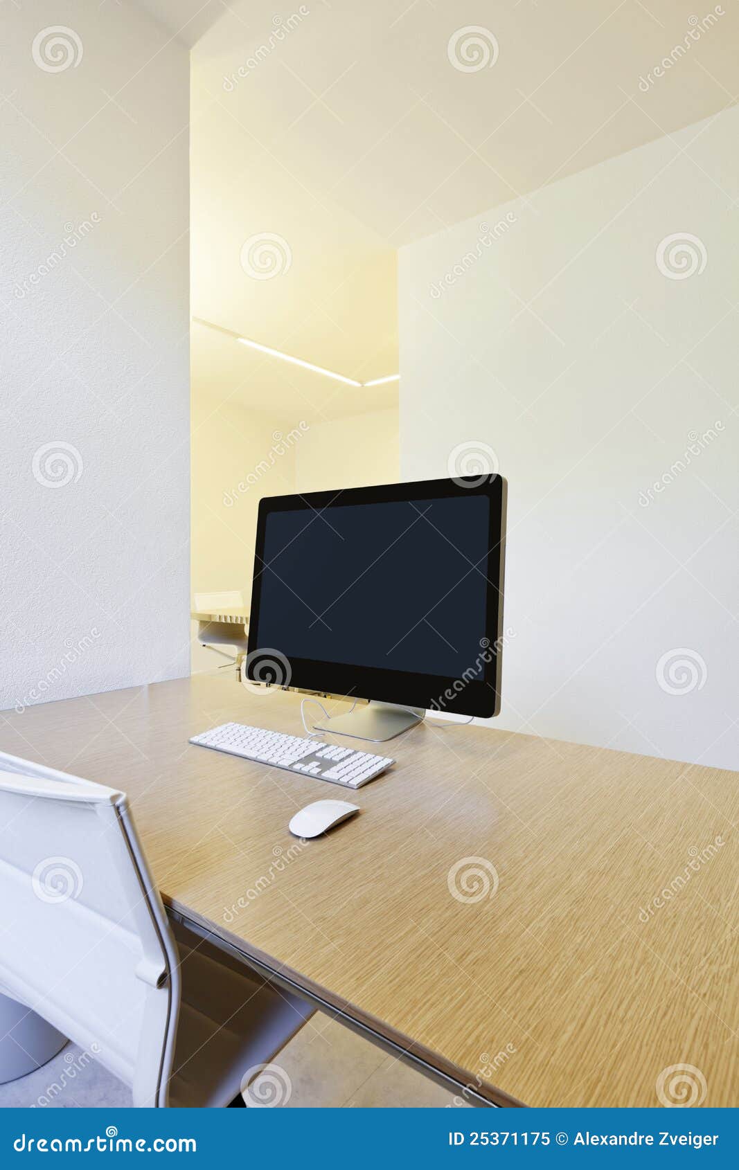 Workplace with computers stock image. Image of indoor - 25371175