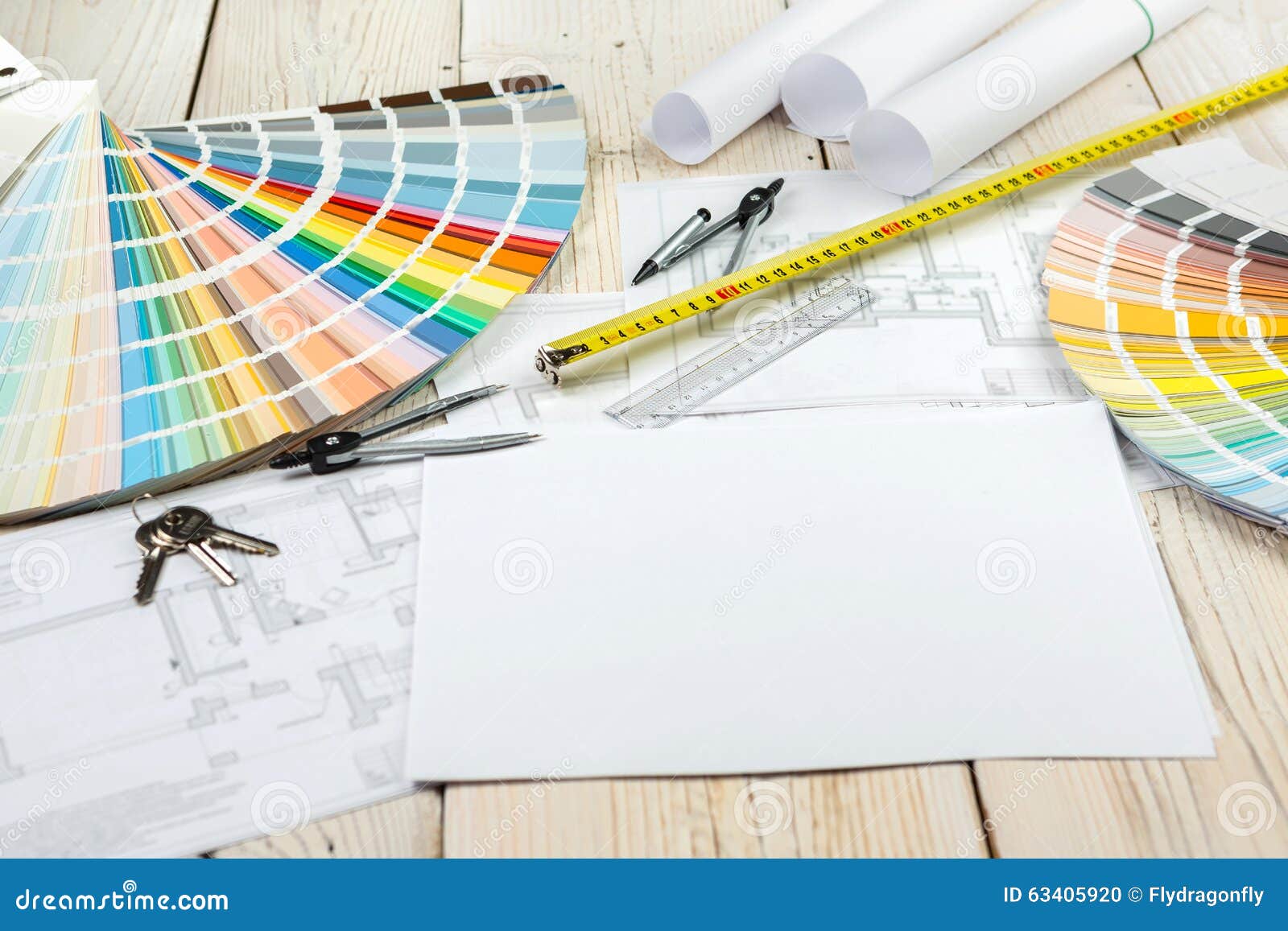 Workplace Designer Architect Decorator Stock Photo - Image of interior ...