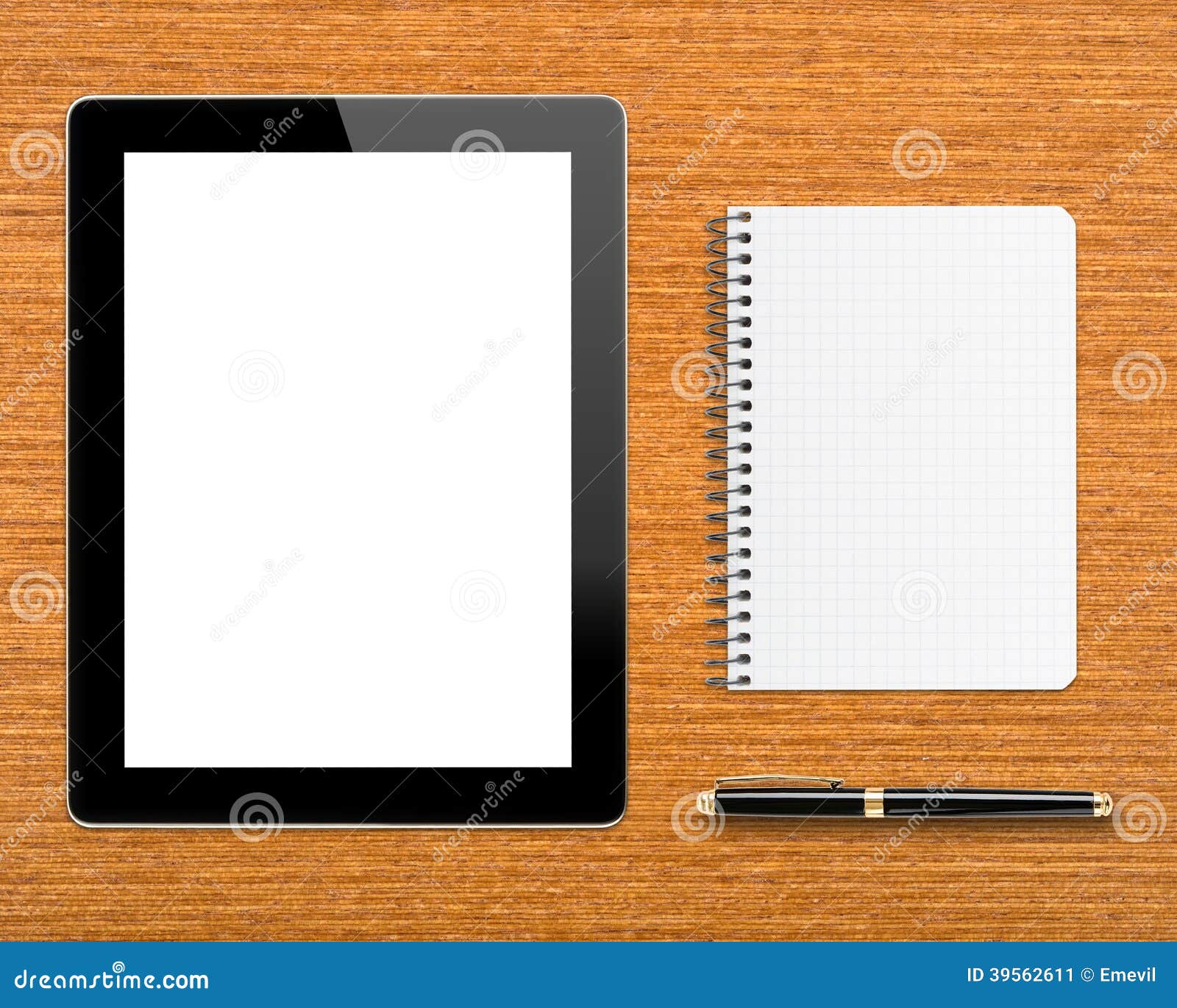 Workplace with Digital Tablet Computer Stock Image - Image of ...