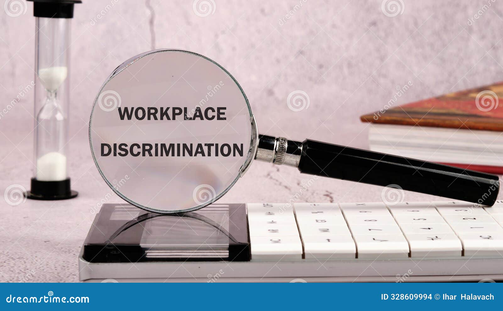 WORKPLACE DISCRIMINATION Word Concept through a Magnifying Glass on a ...