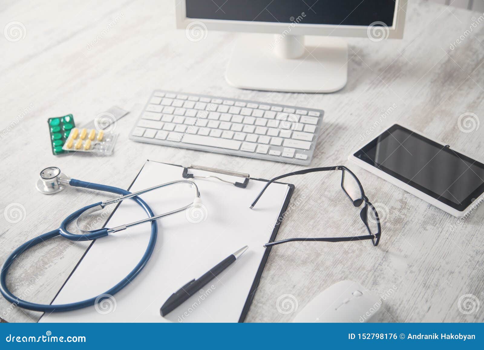 Workplace of the Doctor in the Office. Medical Concept Stock Photo ...