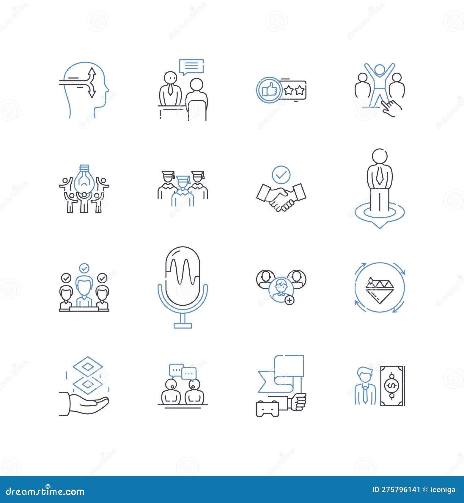 Workplace Education Line Icons Collection. Training, Development ...