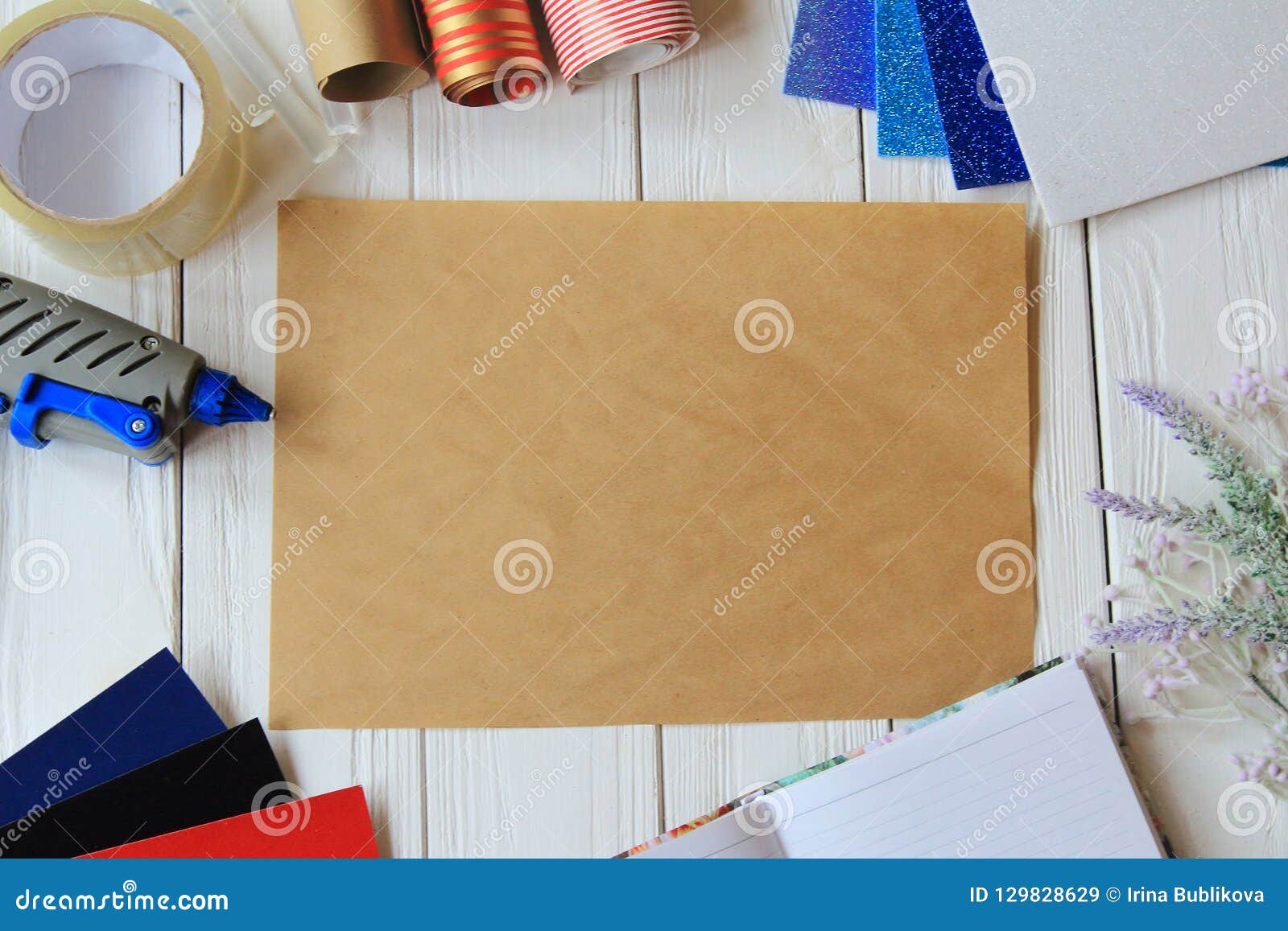 Workplace for Handcraft Creative Work with Felt and Tools Stock Image ...