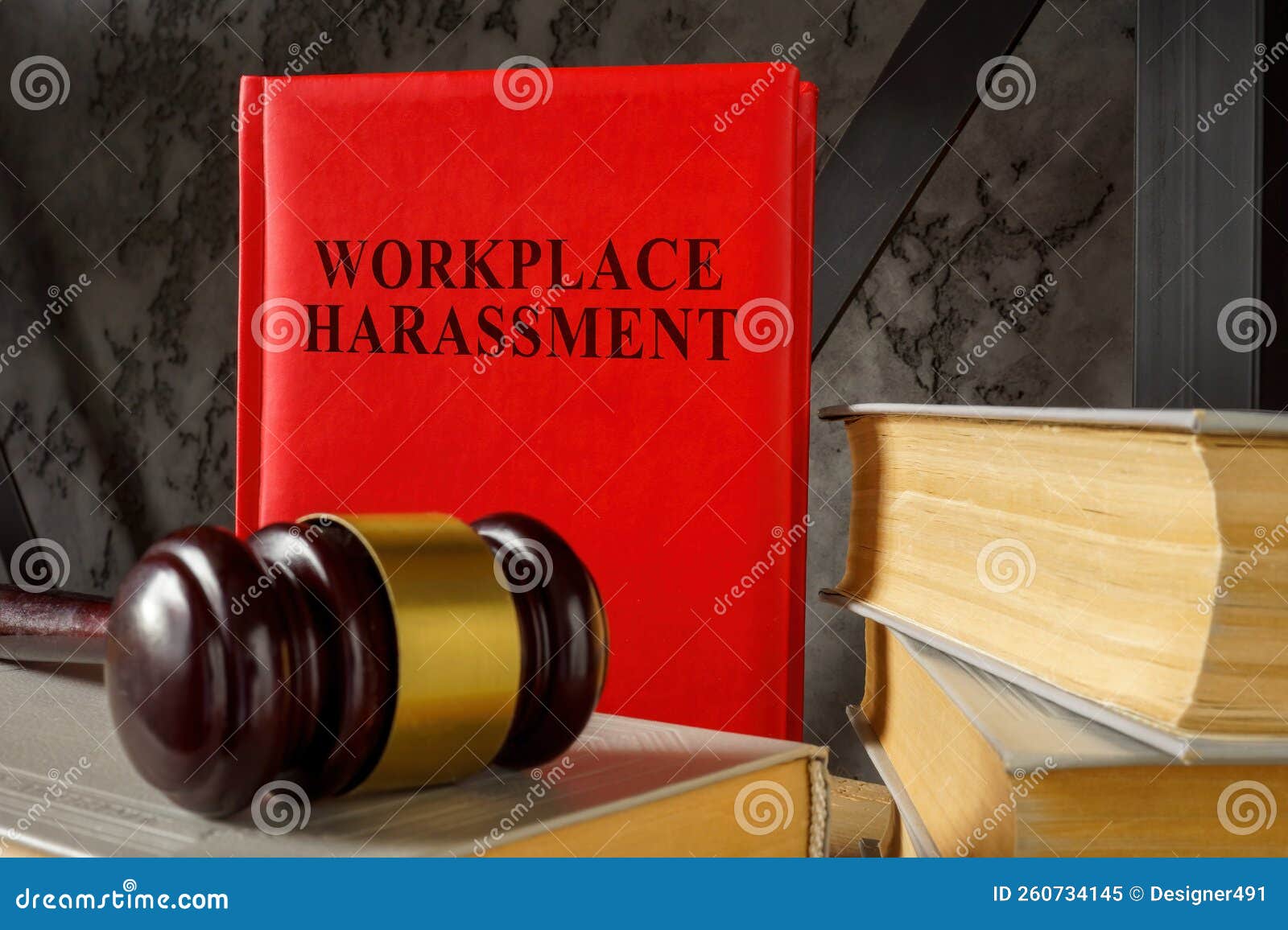 Workplace Harassment Law and Gavel on the Books. Stock Image - Image of ...