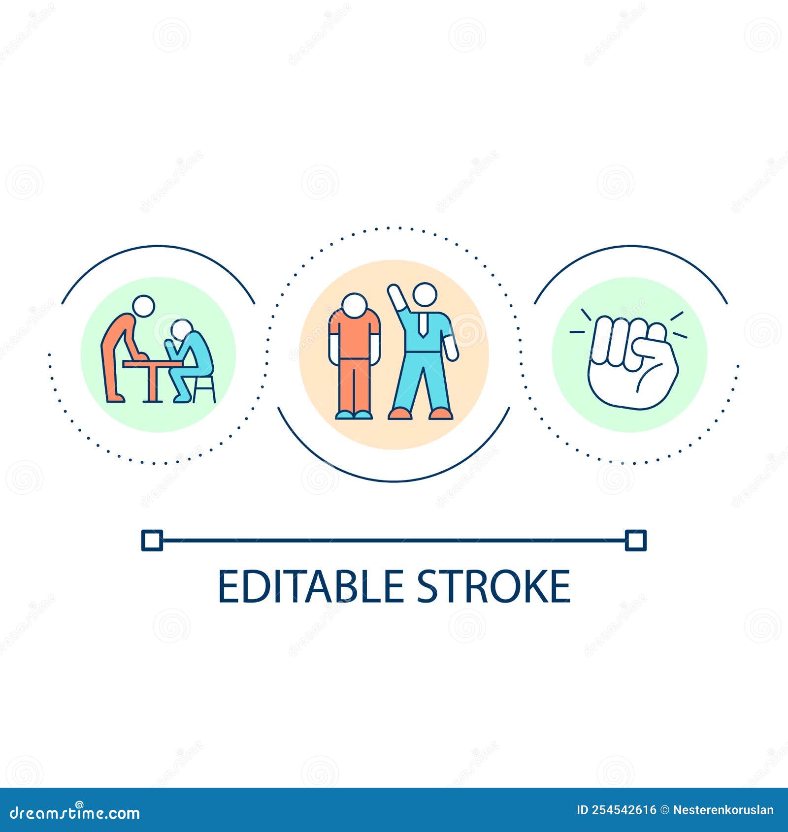 Workplace Harassment Loop Concept Icon Stock Vector - Illustration of ...