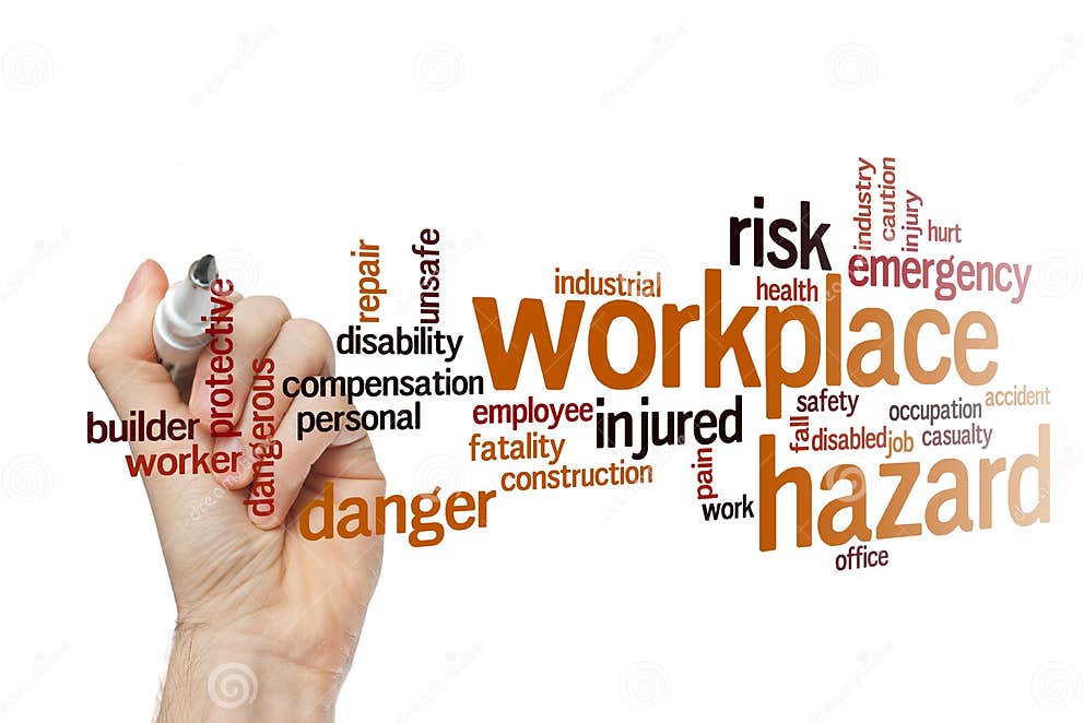 Workplace Hazard Word Cloud Concept Stock Photo - Image of accident ...