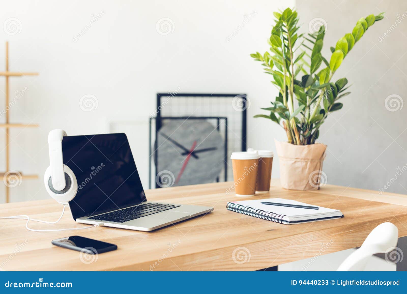 Workplace in Home Office with Modern Equipment and Objects Stock Image ...