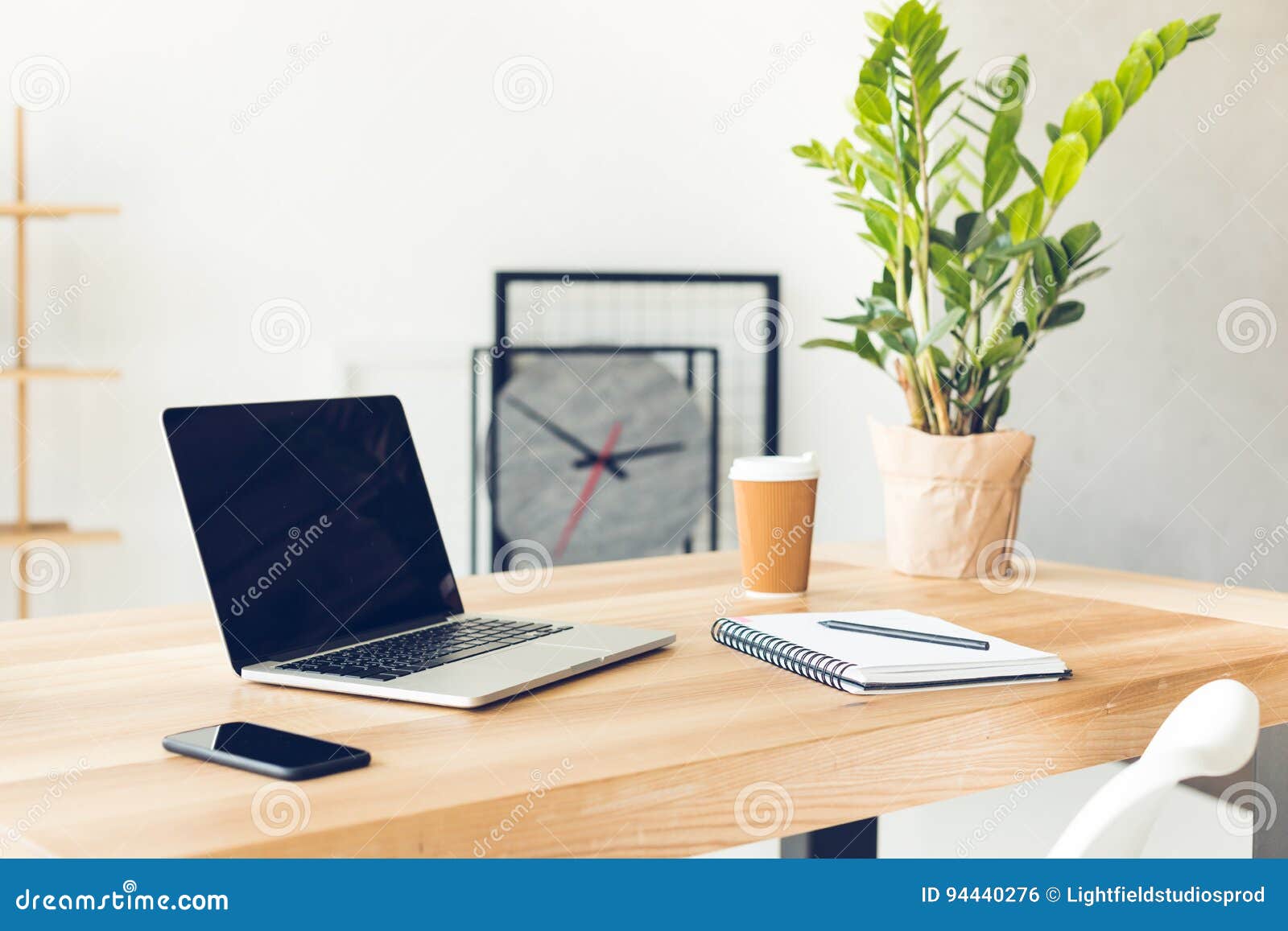 Workplace in Home Office with Modern Equipment and Objects Stock Photo ...