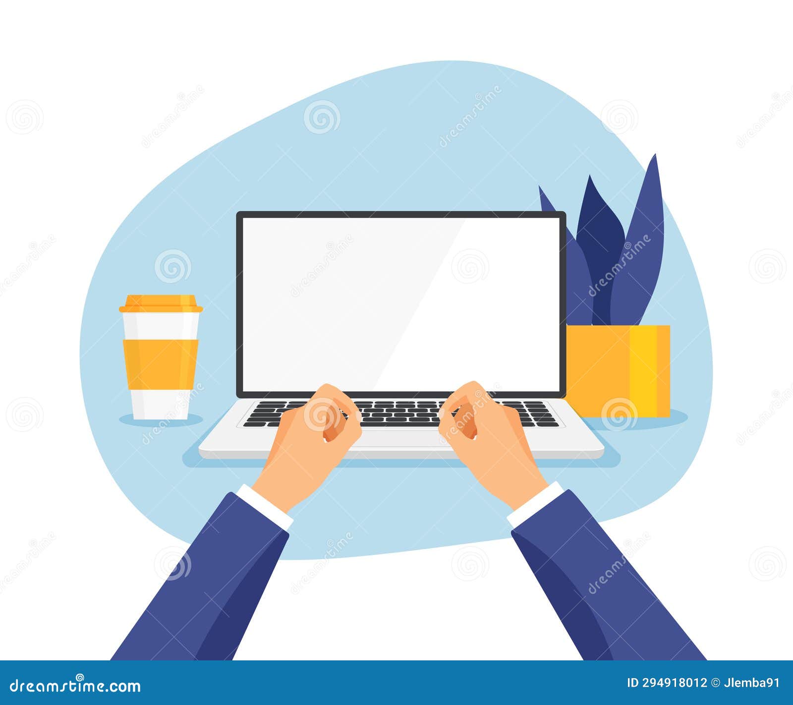 Laptop with blank stock illustration. Illustration of icon - 294918012