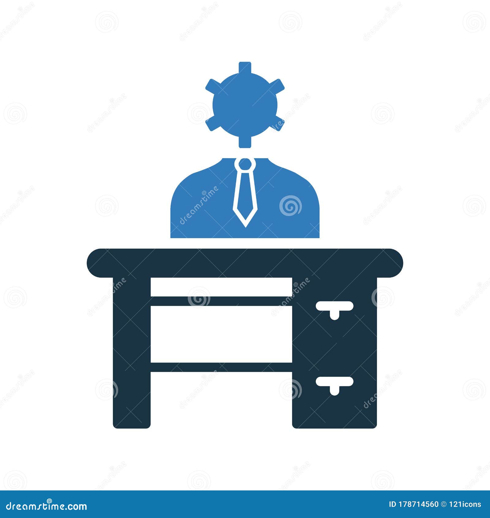 Workplace Icon, Office Employee, Secretary Stock Vector - Illustration ...