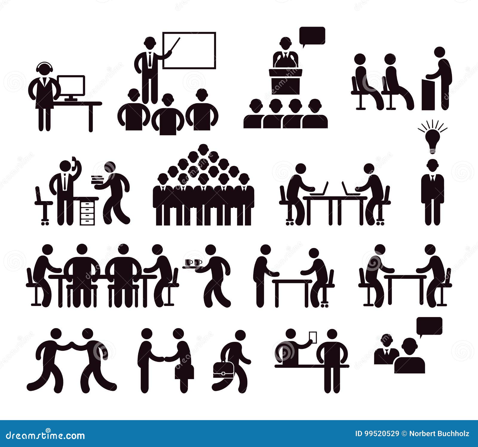 Workplace Icons stock vector. Illustration of active - 99520529