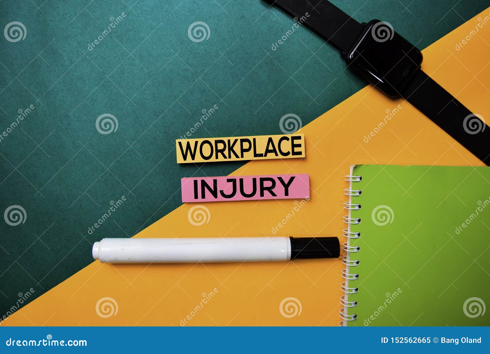 Workplace Injury Text on Top View Color Table Background Stock Image ...