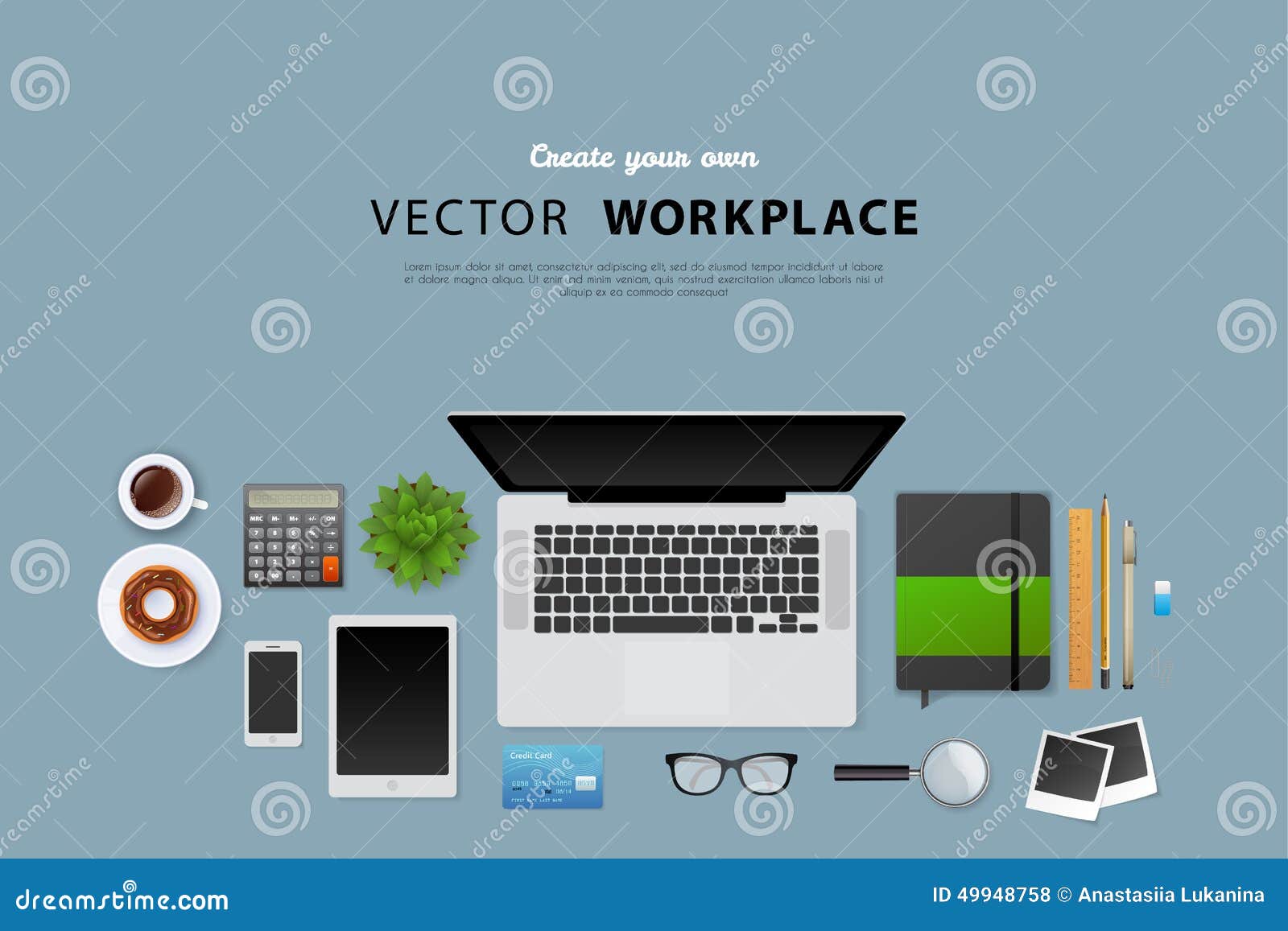 Workplace Isolated Objects Stock Illustrations – 1,463 Workplace ...