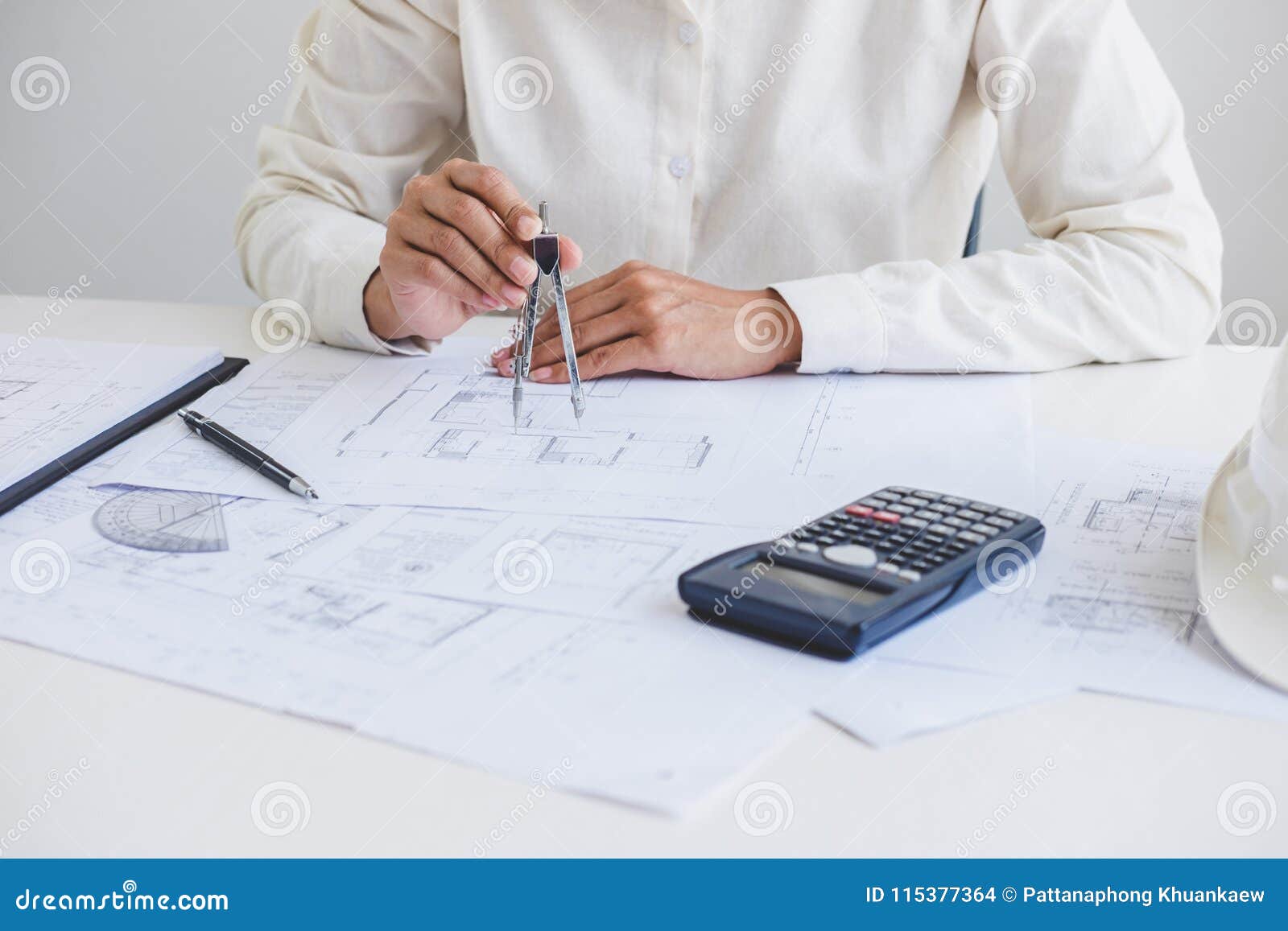 Workplace Items Tools for Project, Architect or Engineer Working Stock ...