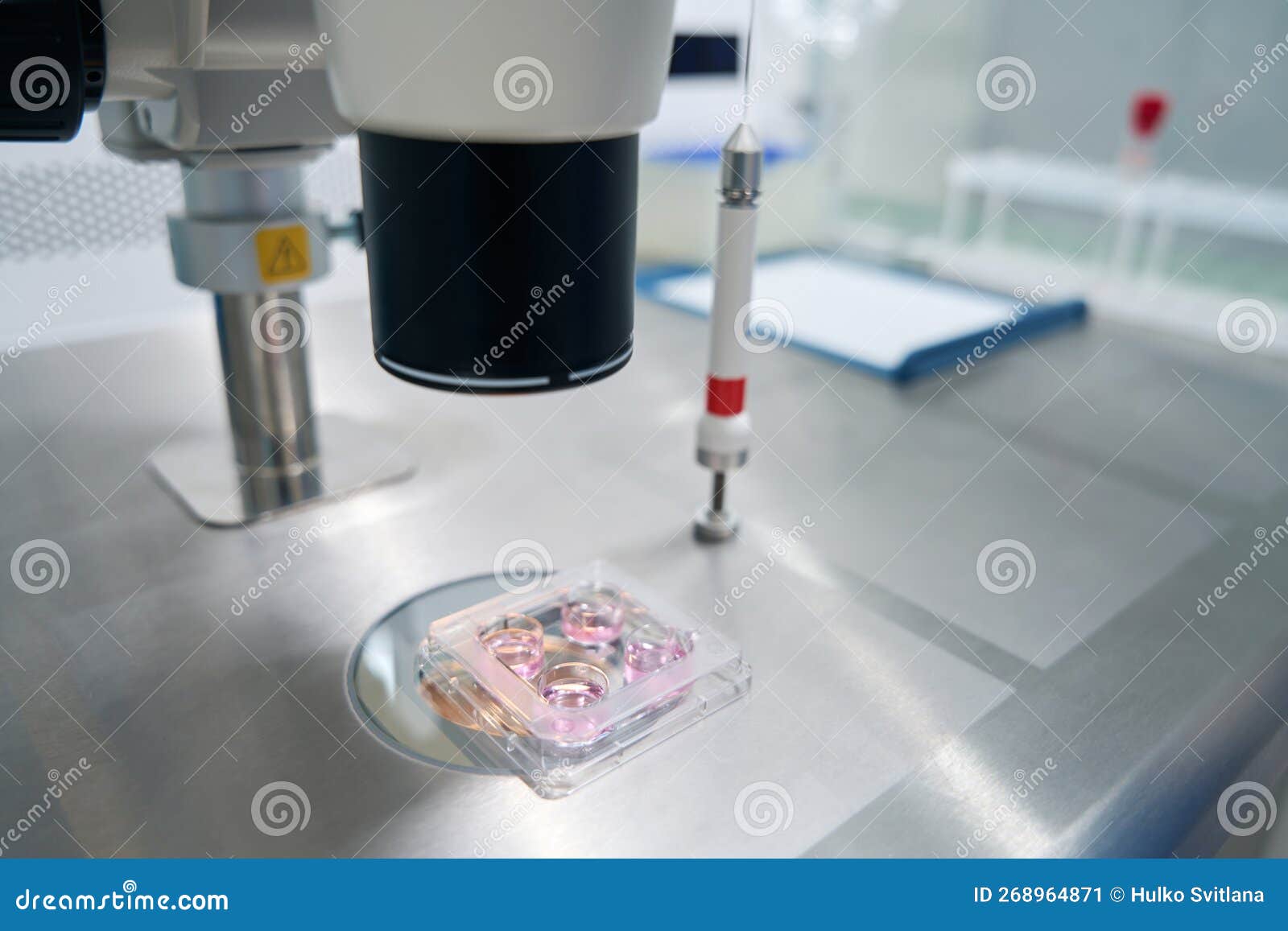 Workplace of a Laboratory Assistant in a Genetic Laboratory Stock Image ...
