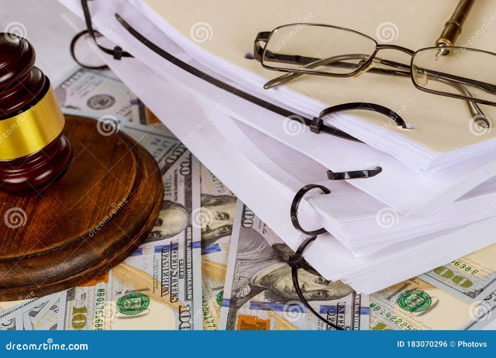 Workplace Legislation Office Judge's Gavel Symbol On Working Law ...