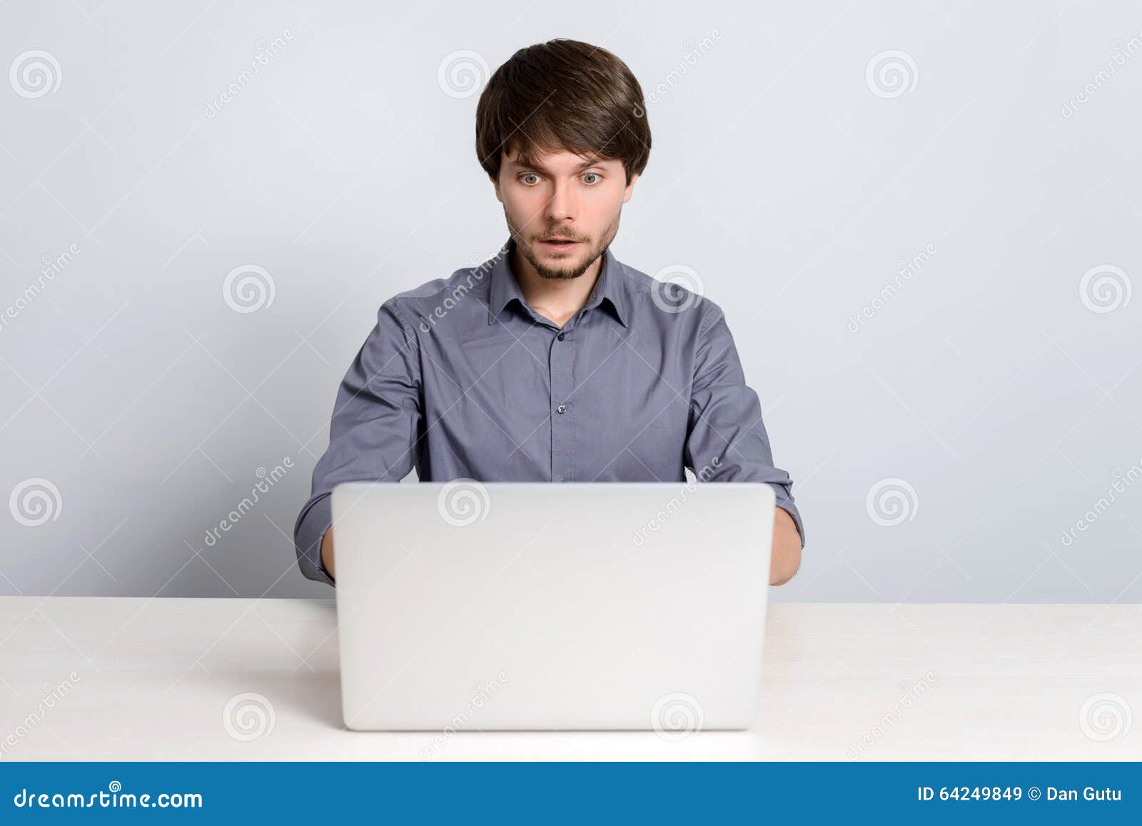 Workplace Man with Notebook Stock Image - Image of keyboard, notebook ...