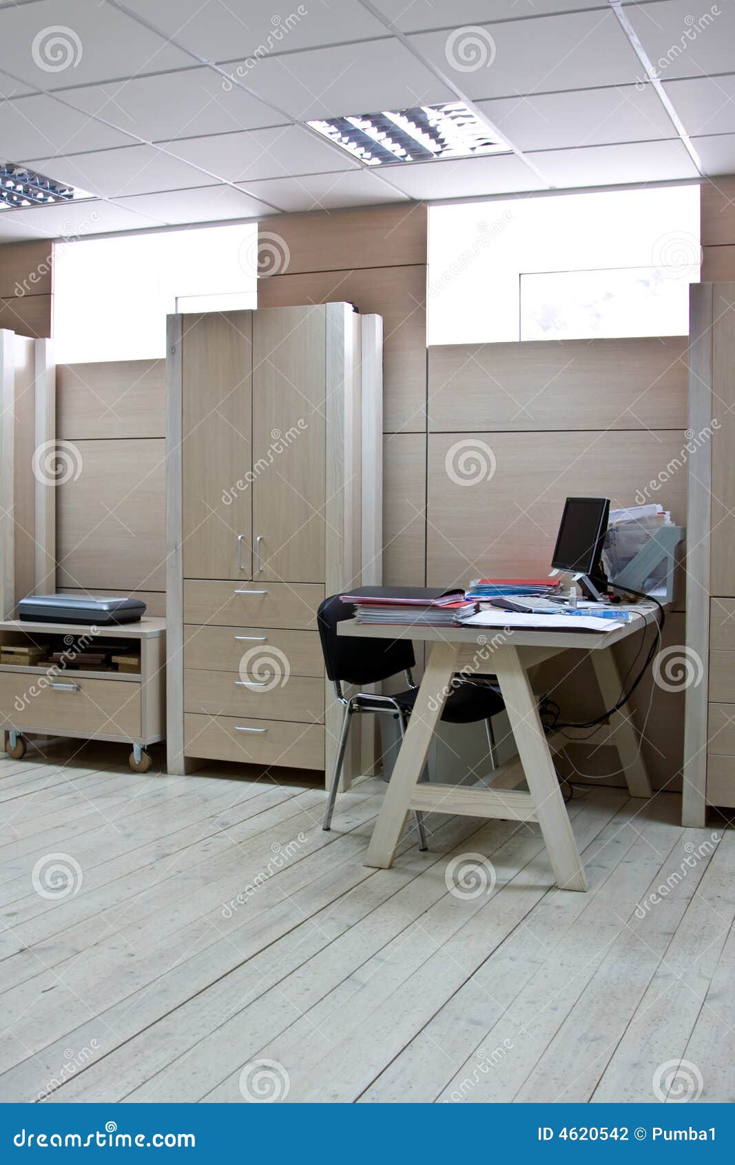 Workplace of the Manager at Modern Office Stock Photo - Image of ...