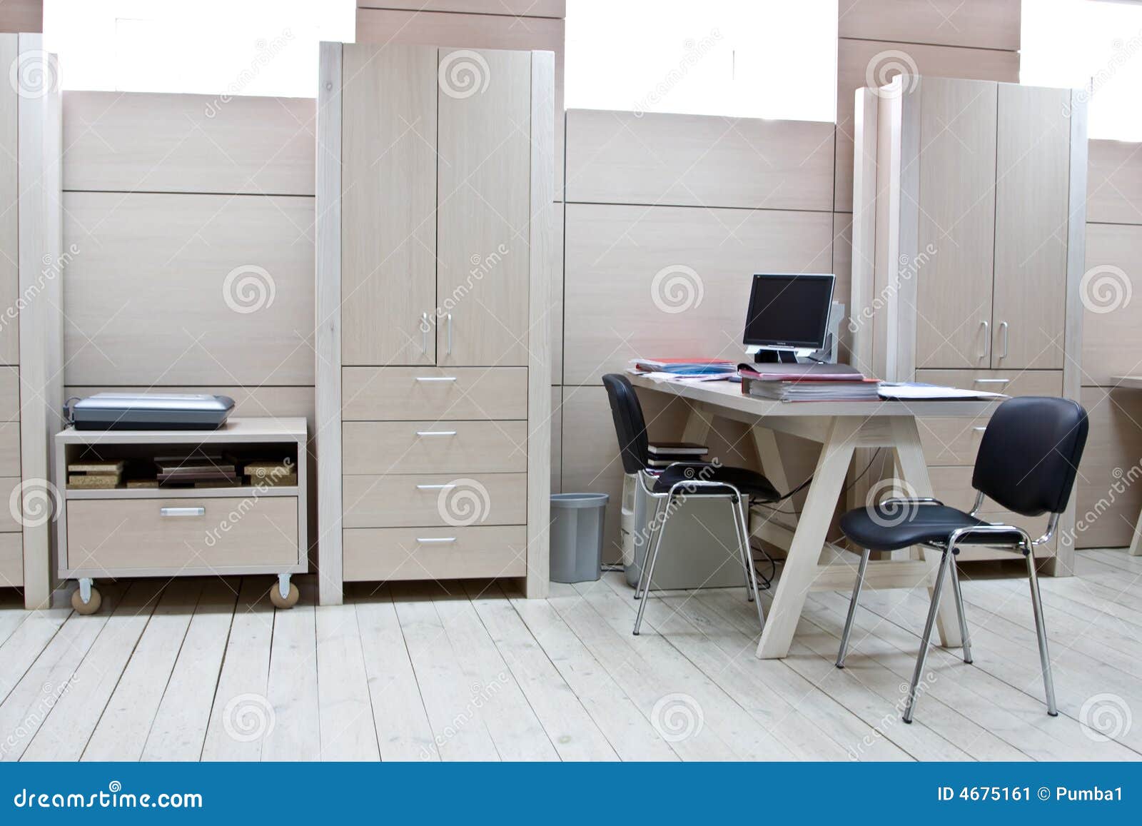 Workplace of the Manager at Modern Office Stock Image - Image of ...