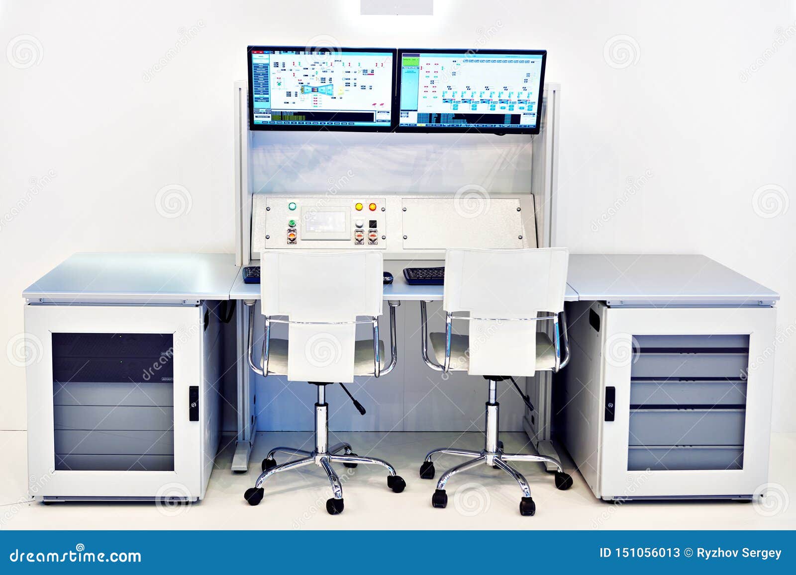 Workplace Monitoring of Technological Equipment Stock Image - Image of ...