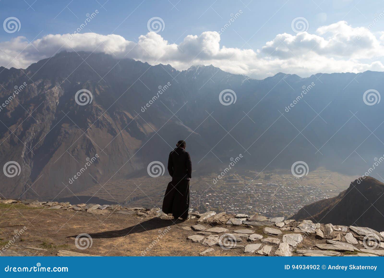 Workplace: Monk-hermit. Looking at the Vain World Editorial Photography ...