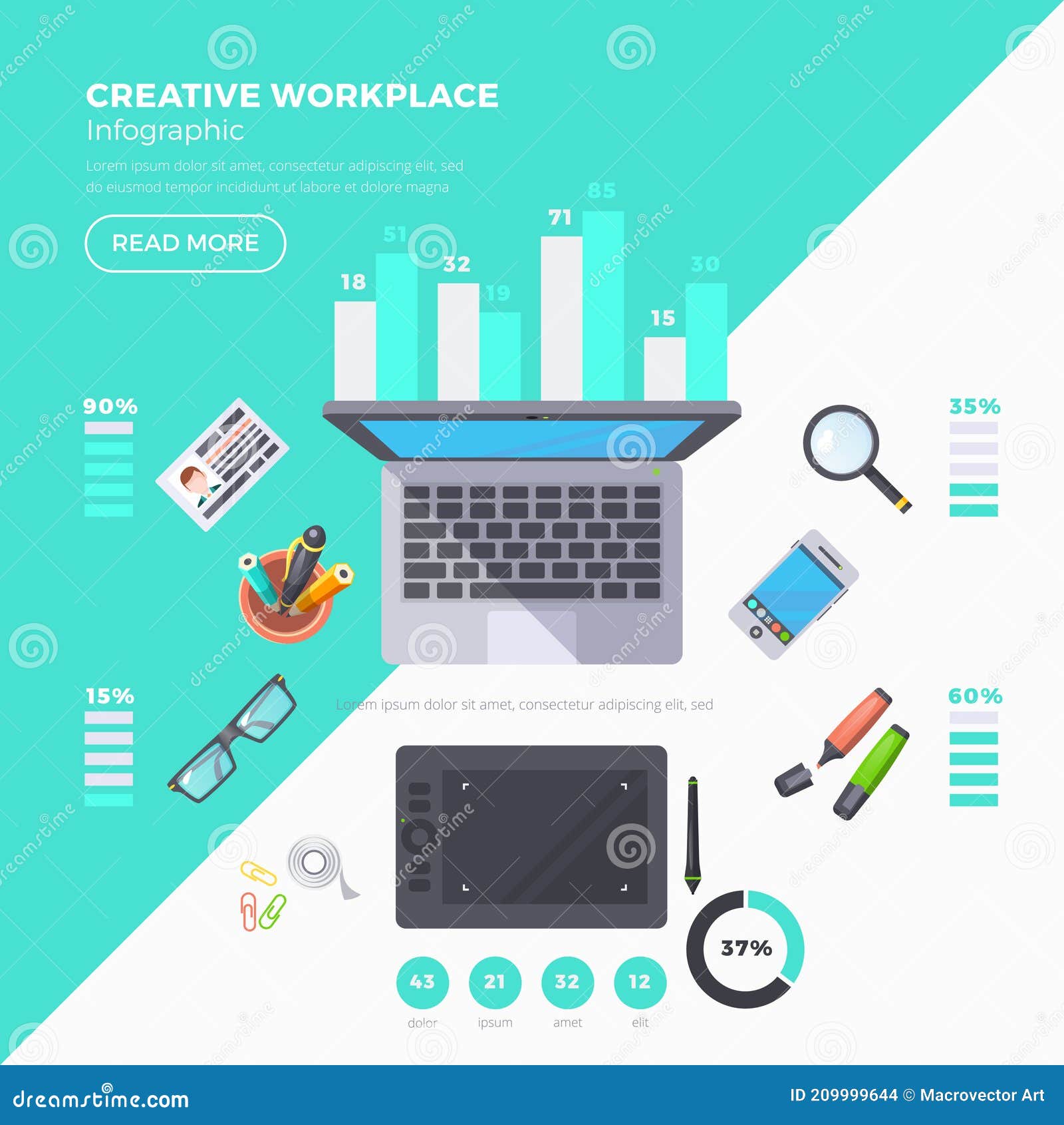 Workplace Objects Vector Set | CartoonDealer.com #59820956