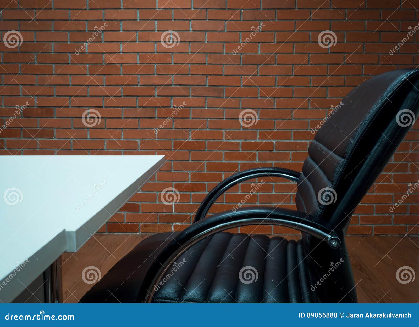 Workplace Office Background Stock Photo - Image of modern, bricks: 89056888