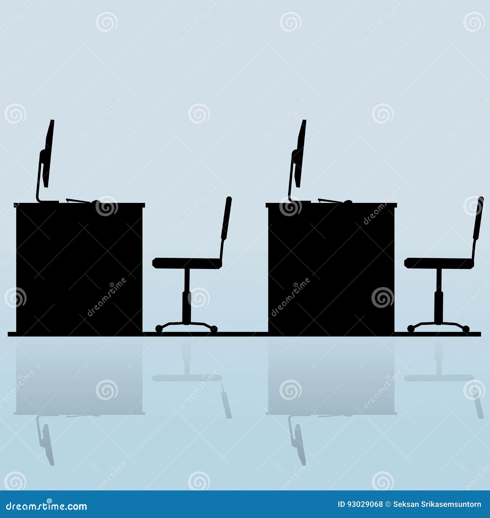 Office Desk Silhouette