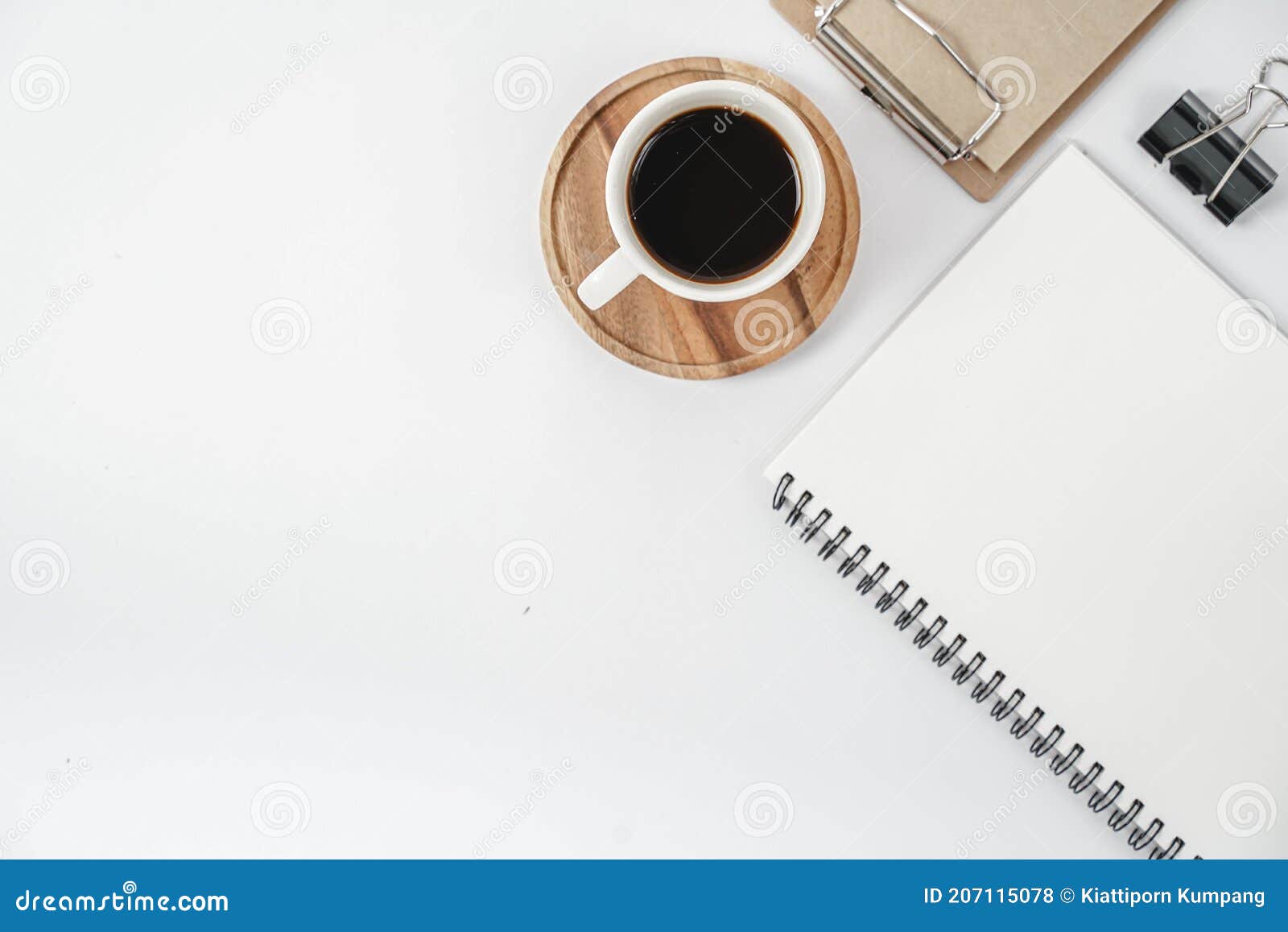 Workplace in Office with White Desk. Top View from Above of Keyboard ...