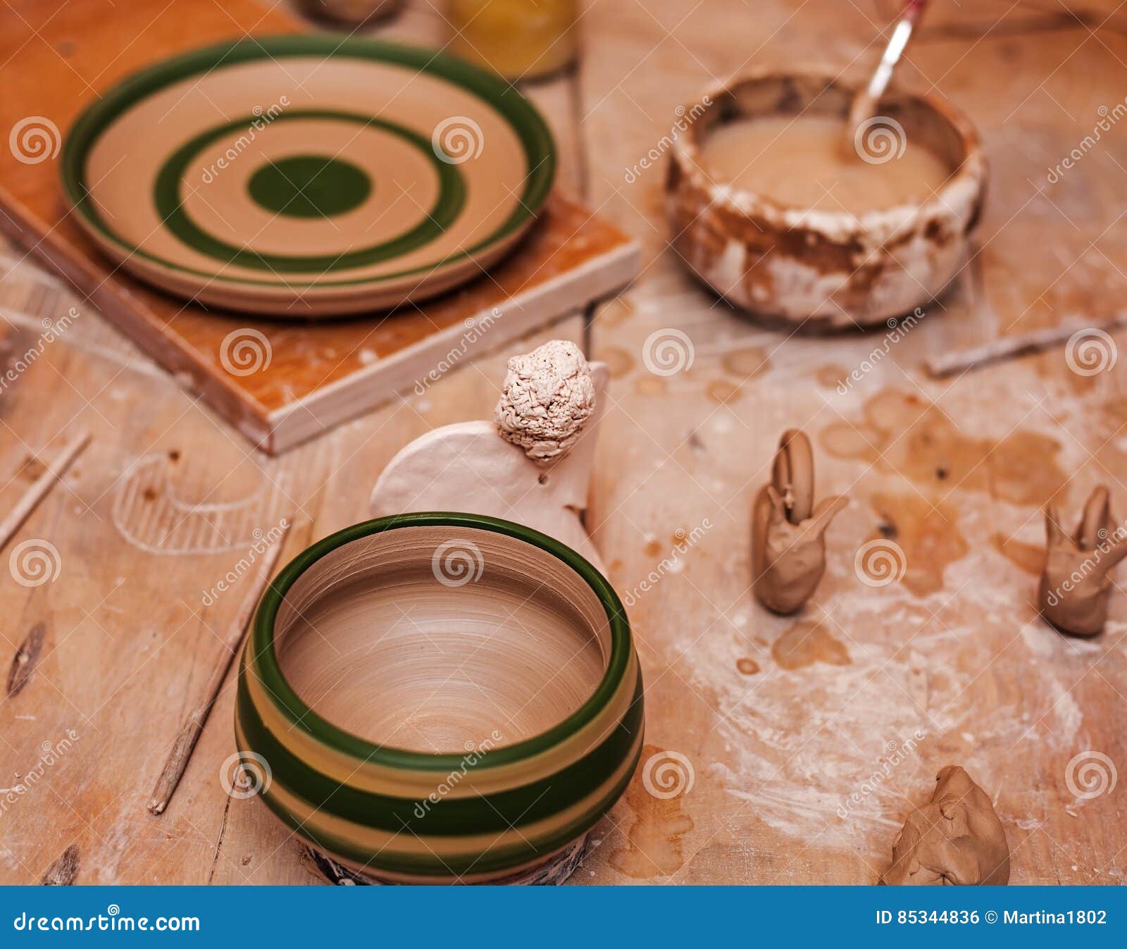 Workplace of a potter stock photo. Image of ideas, occupation - 85344836
