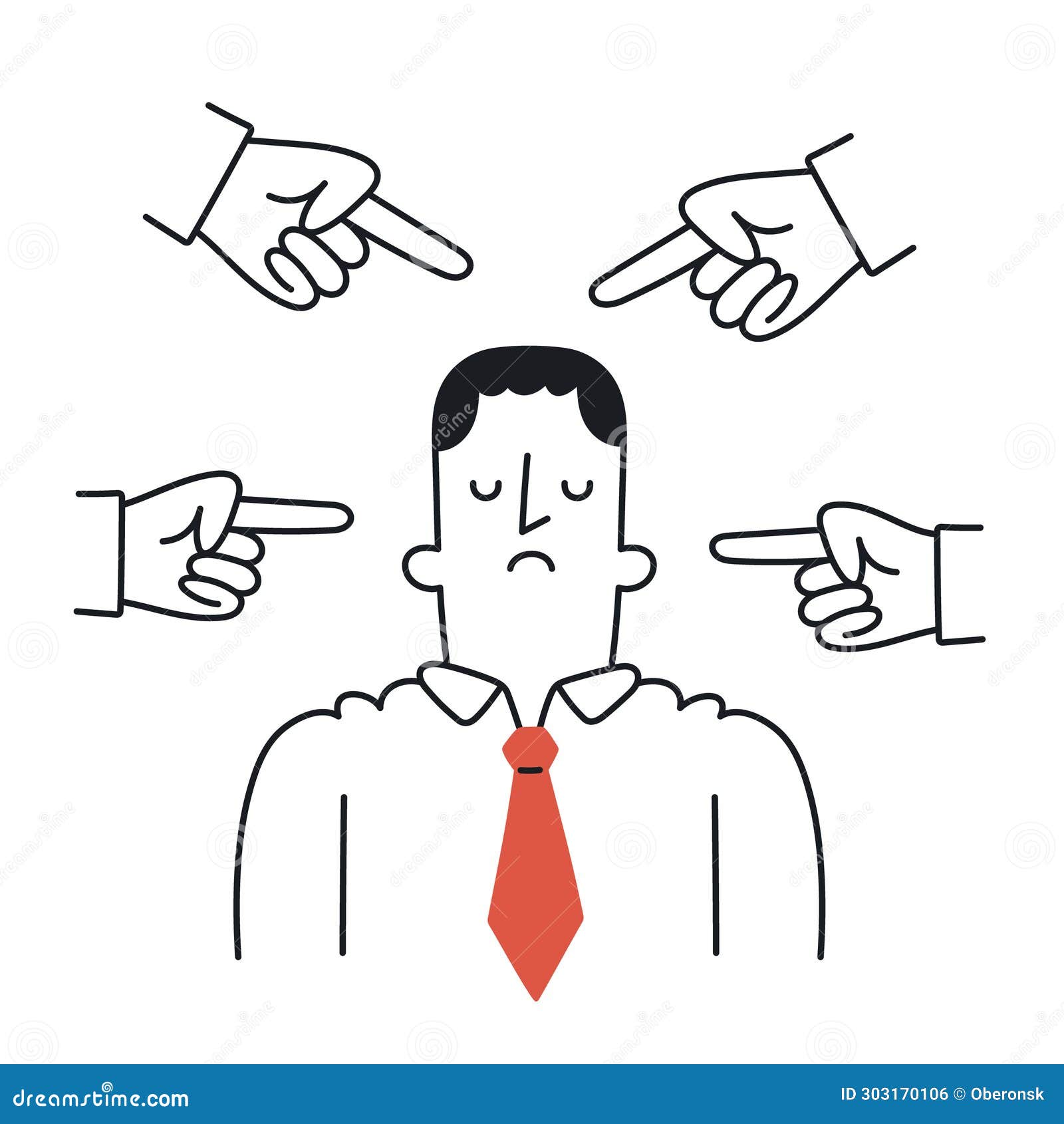 Workplace Pressure and Accountability - Doodle Style with an Editable ...