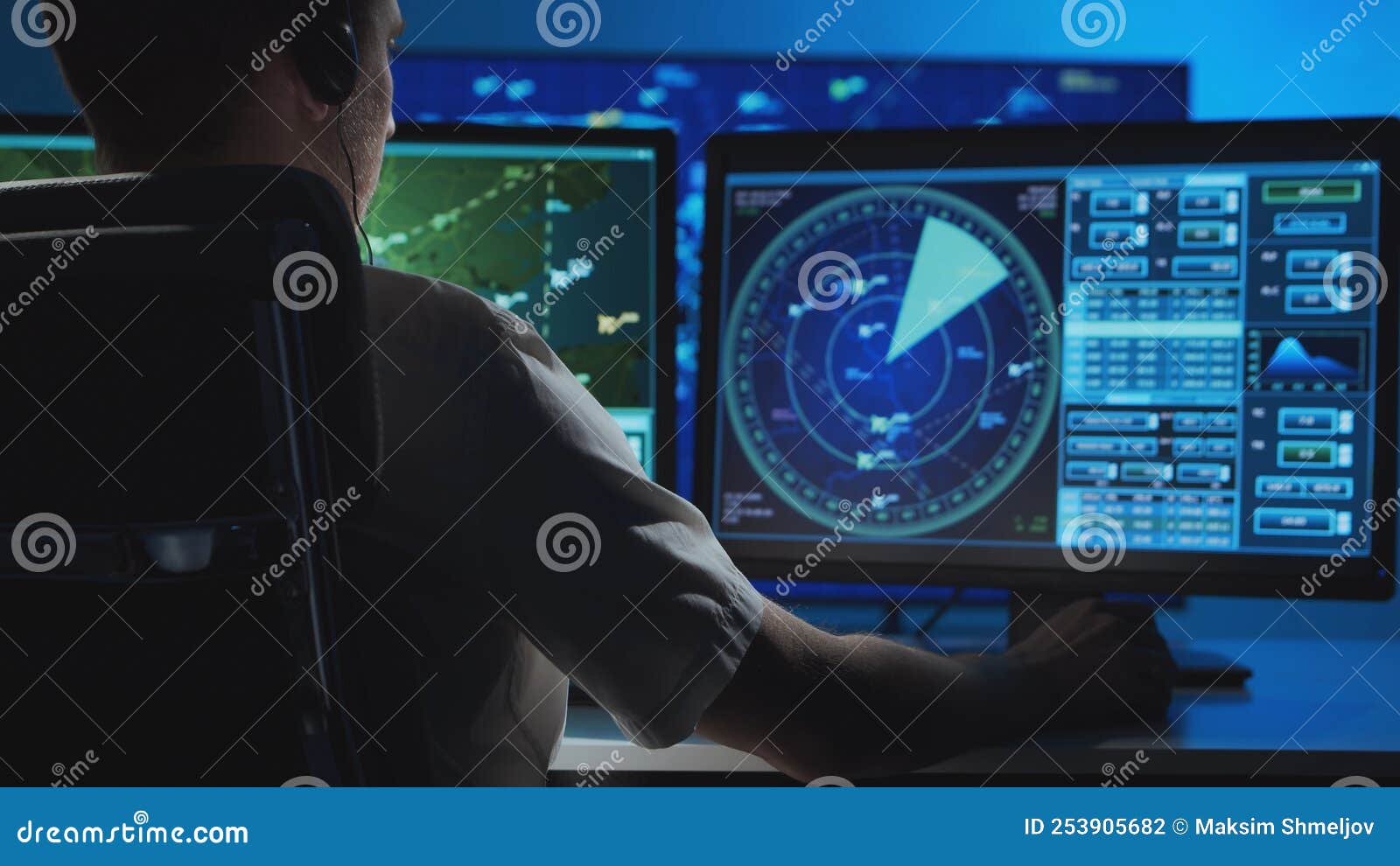 Workplace of the Professional Air Traffic Controller in the Control ...