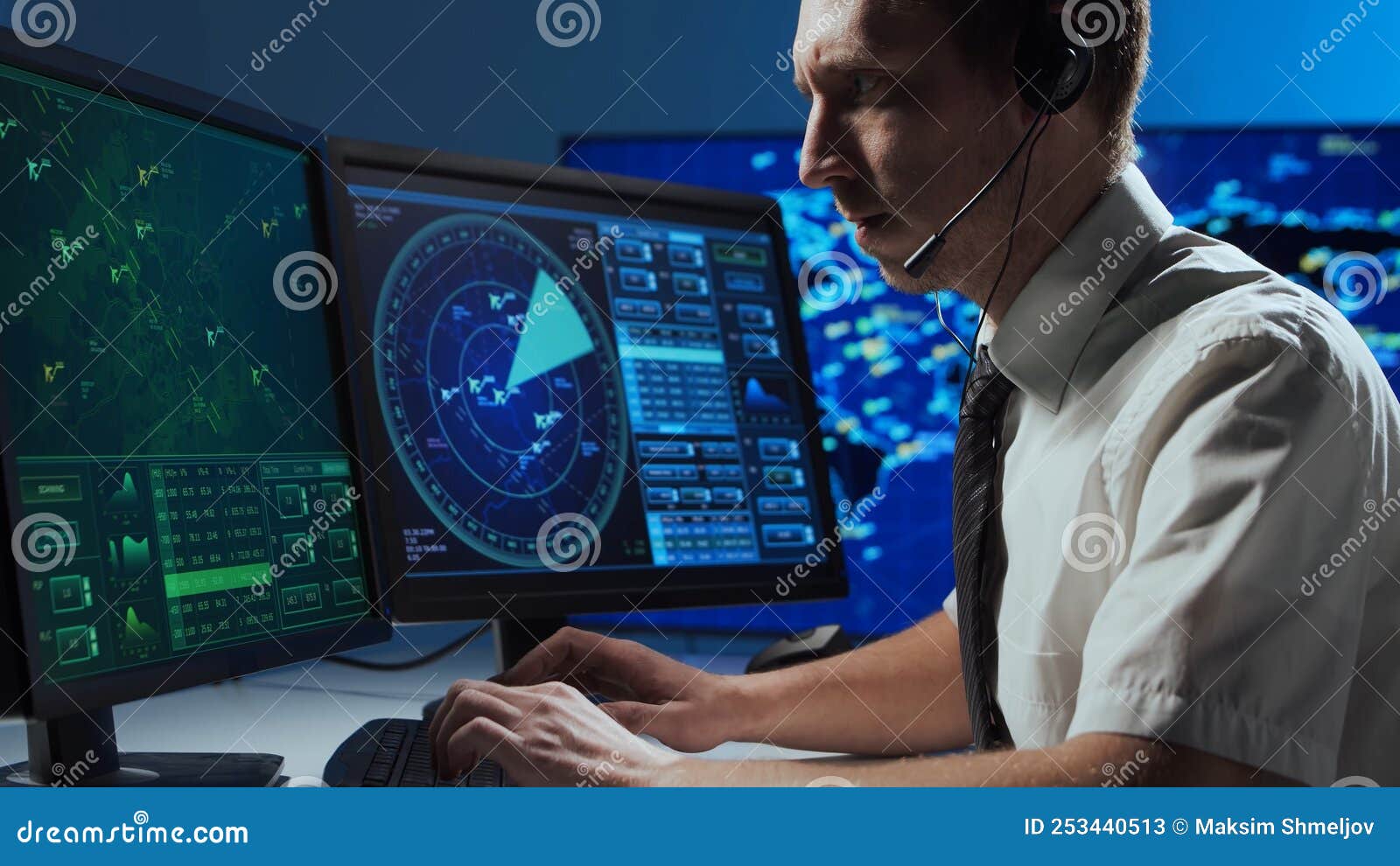 Workplace of the Professional Air Traffic Controller in the Control ...