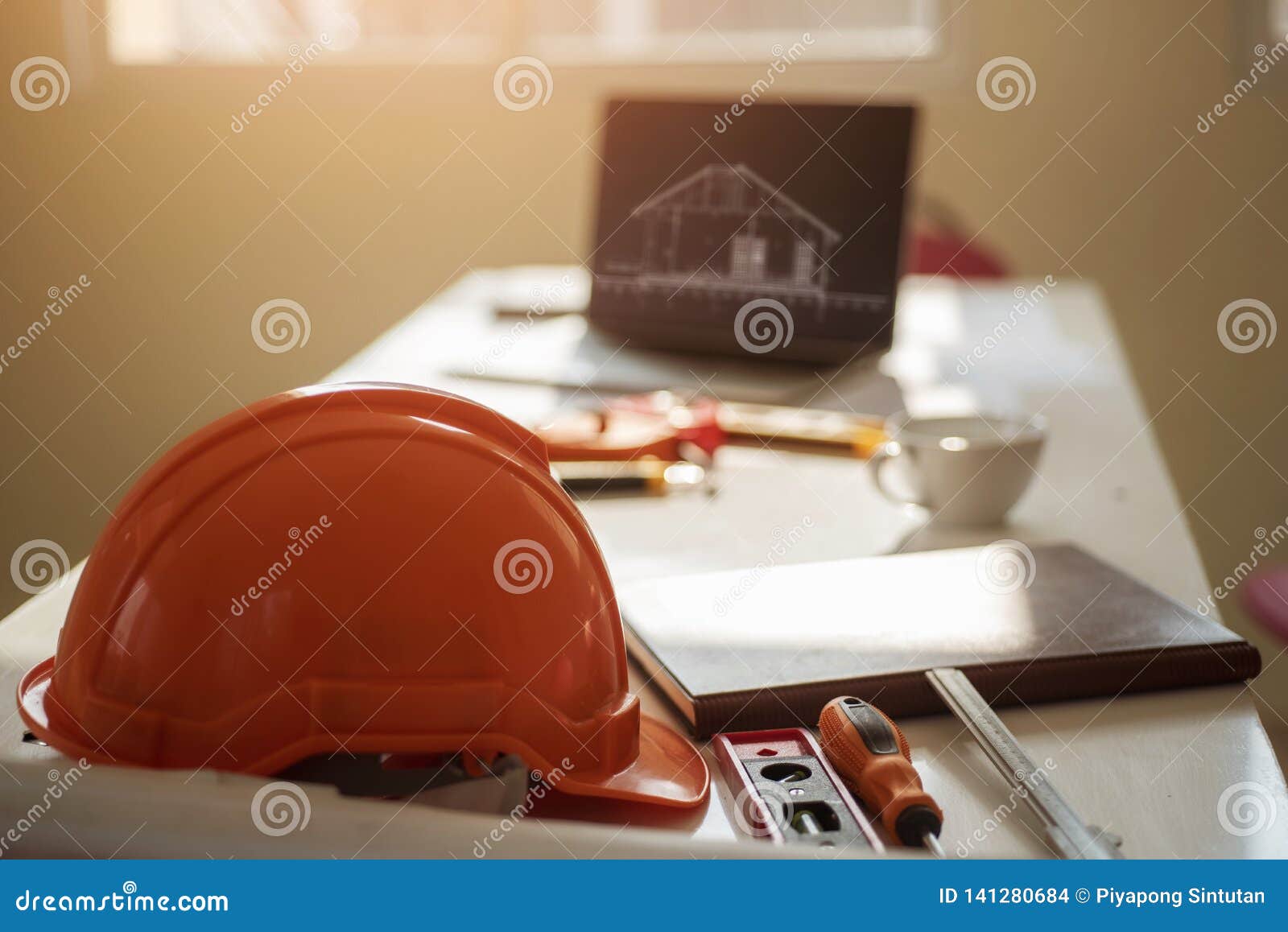 Workplace of Professional Architects with Computer Building Plan Design ...