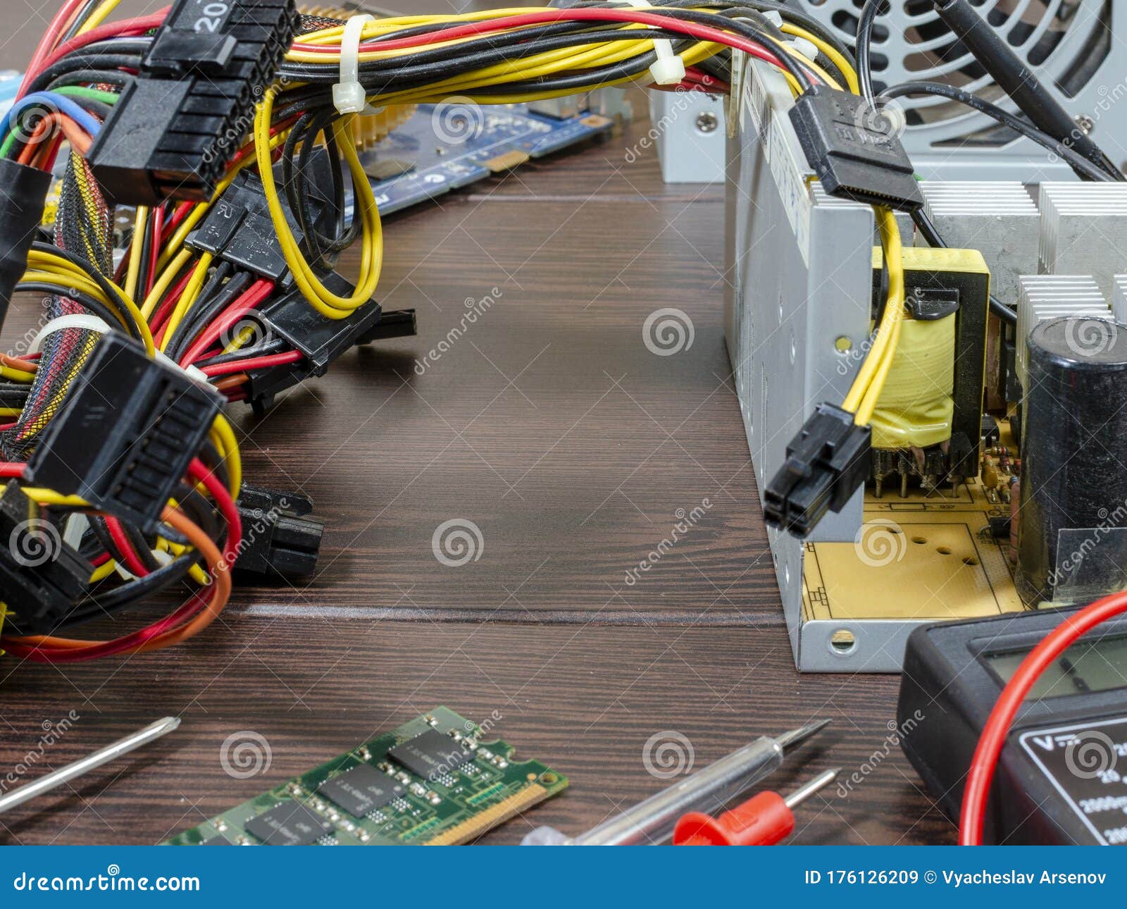 Workplace for Repairing a Home Personal Computer Stock Image - Image of ...