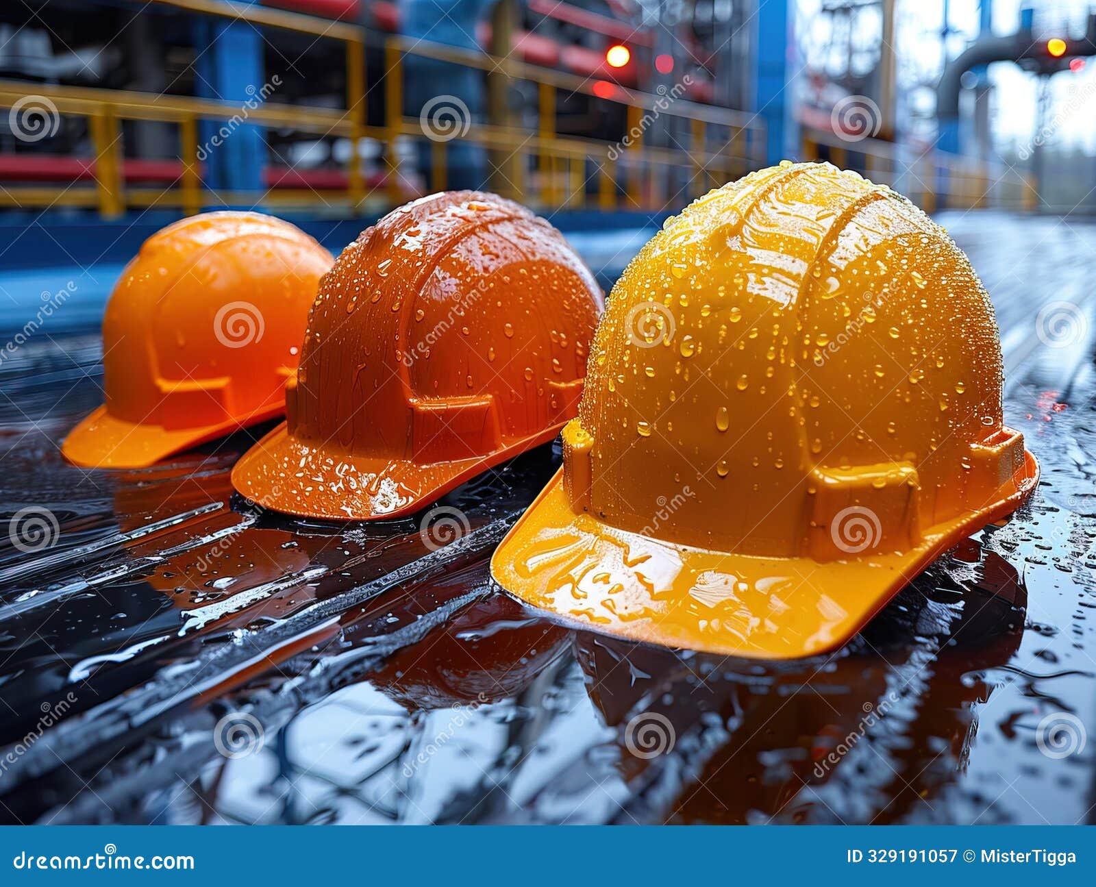 Workplace Safety Conception Engineering Objects On Workplace With ...