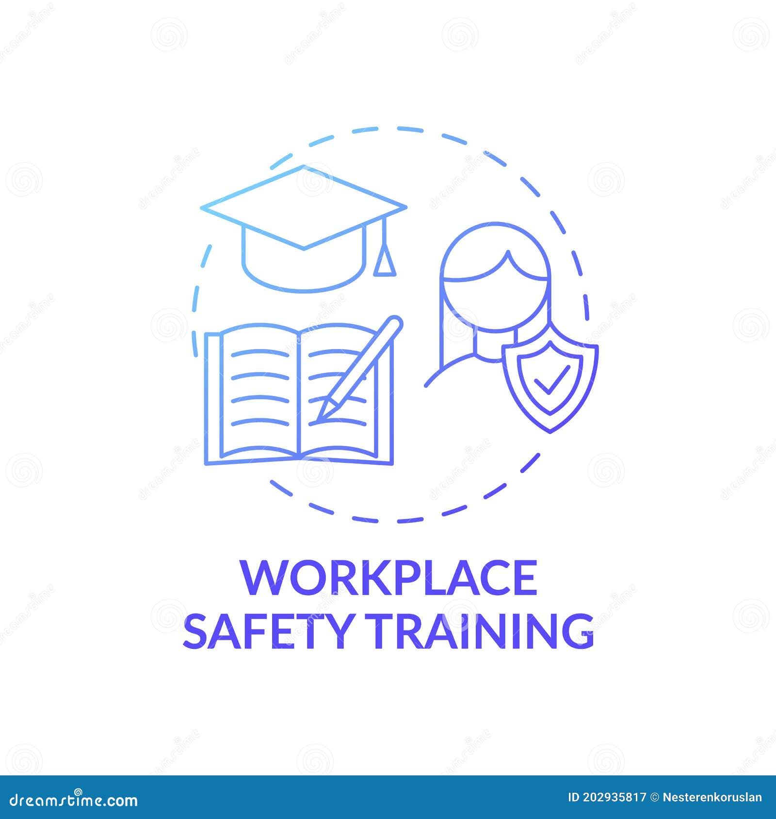 Workplace Safety Training Concept Icon Stock Vector - Illustration of ...
