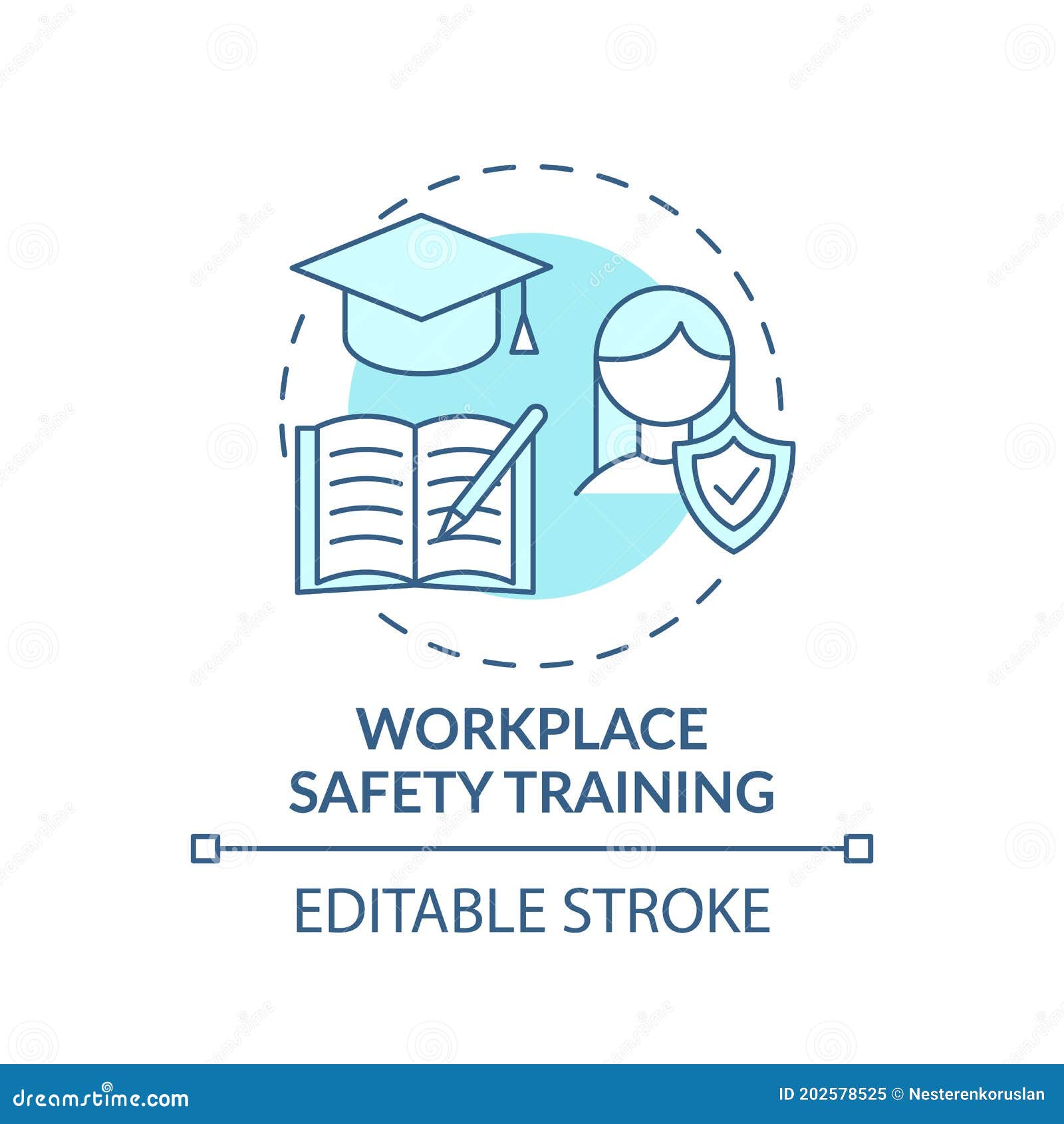 Workplace Safety Training Concept Icon Stock Vector - Illustration of ...
