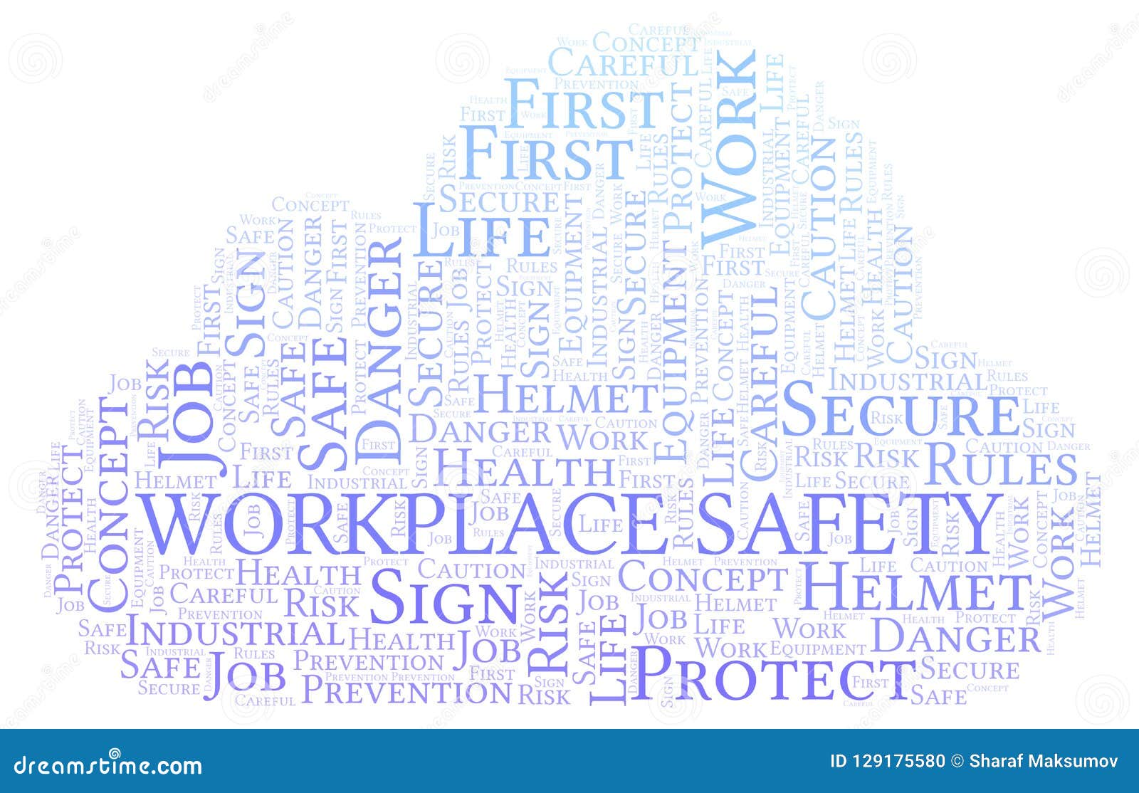 Workplace Safety Word Cloud. Stock Illustration - Illustration of ...