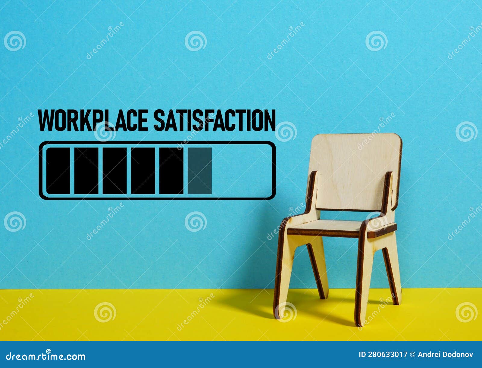 Workplace Satisfaction is Shown Using the Text and Photo of Success Bar ...