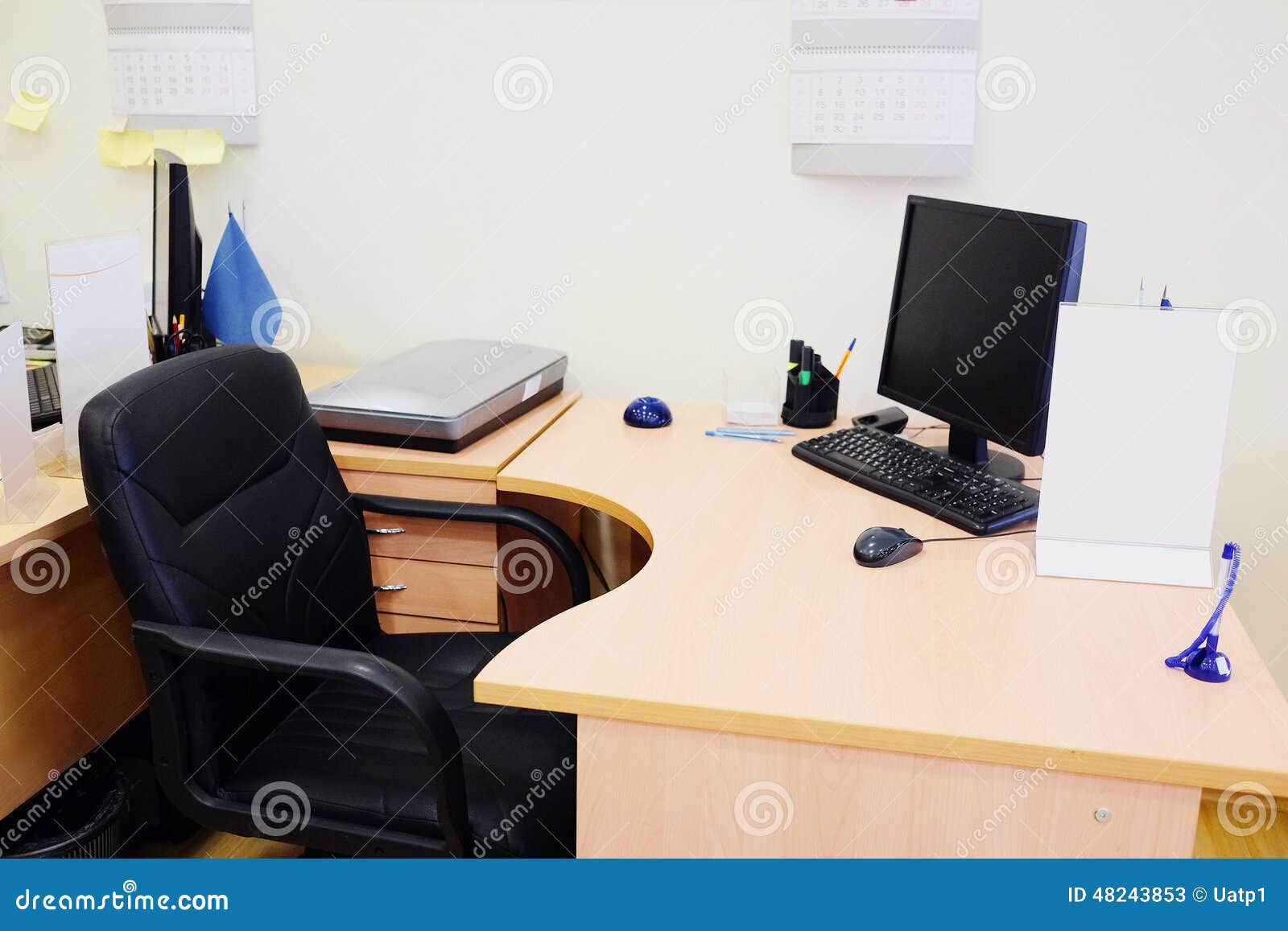 Workplace secretary stock image. Image of chair, modern - 48243853