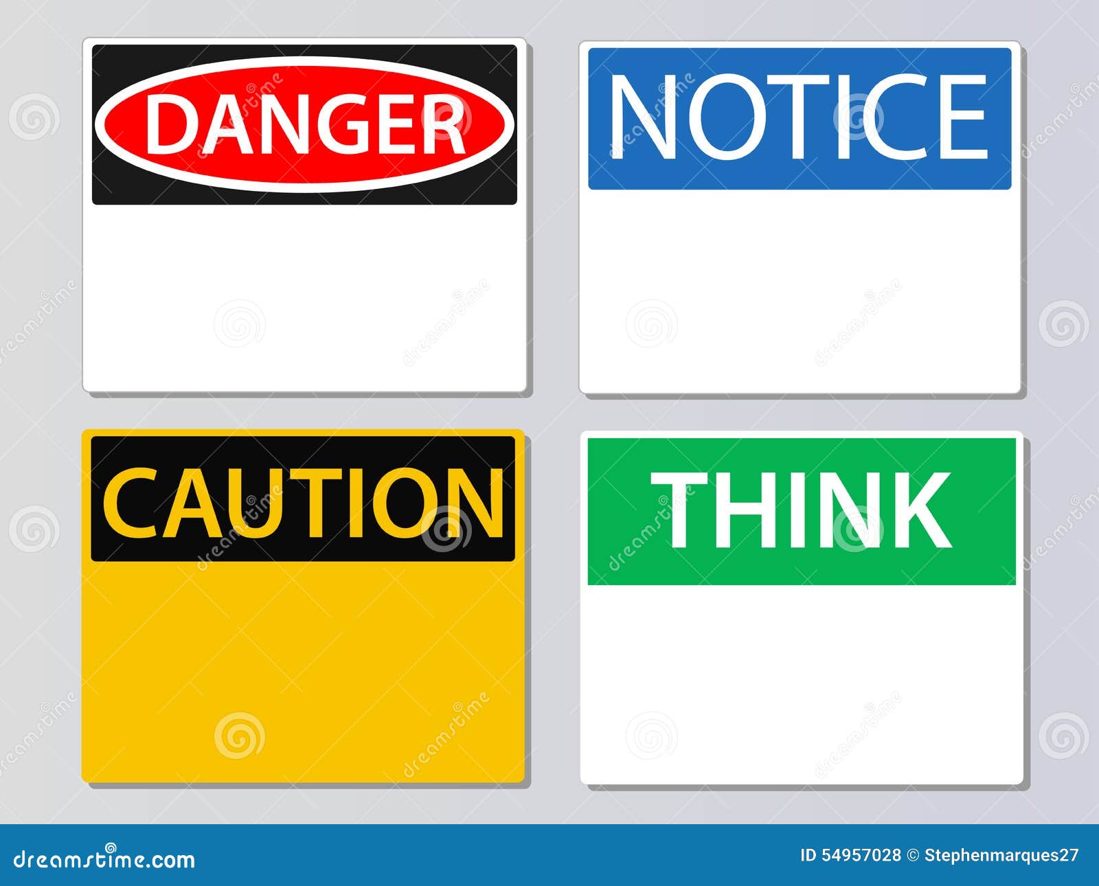 Workplace Signs on a Grey Background Stock Vector - Illustration of ...