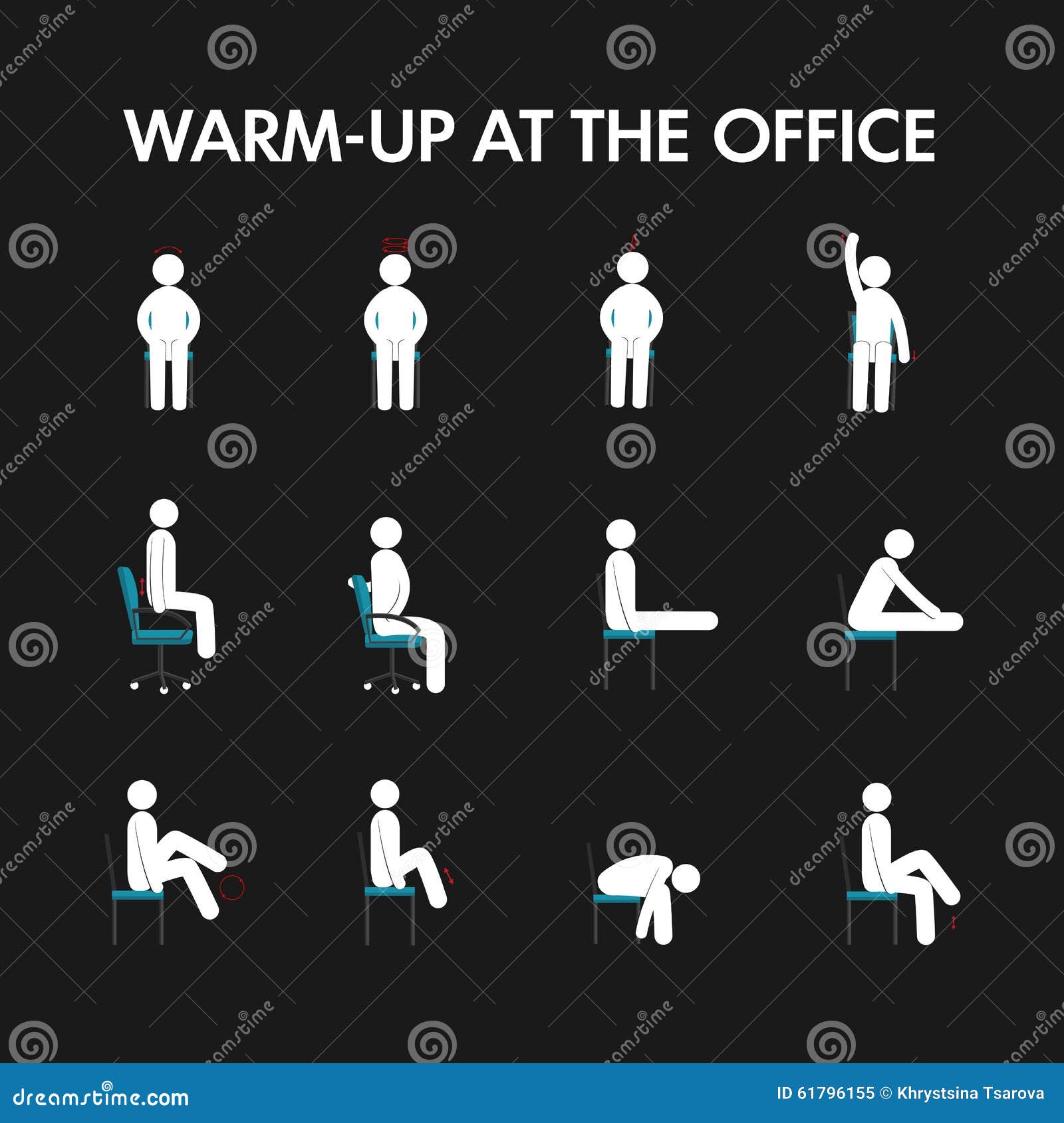 In the Workplace Stick Man Set Stock Vector - Illustration of icon ...