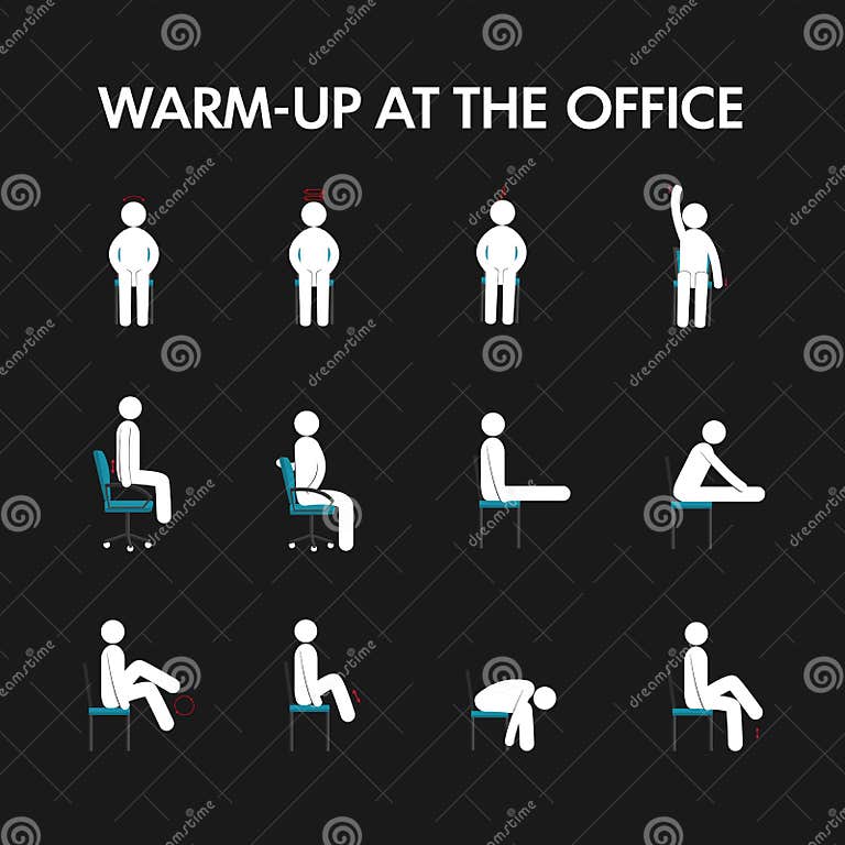 In the Workplace Stick Man Set Stock Vector - Illustration of icon ...