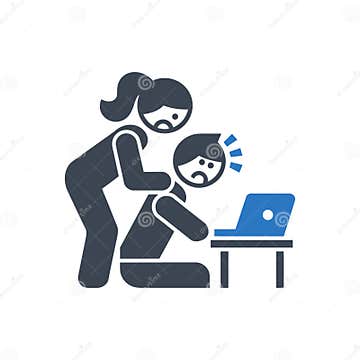Workplace Stress Assistance Icon Stock Illustration - Illustration of ...