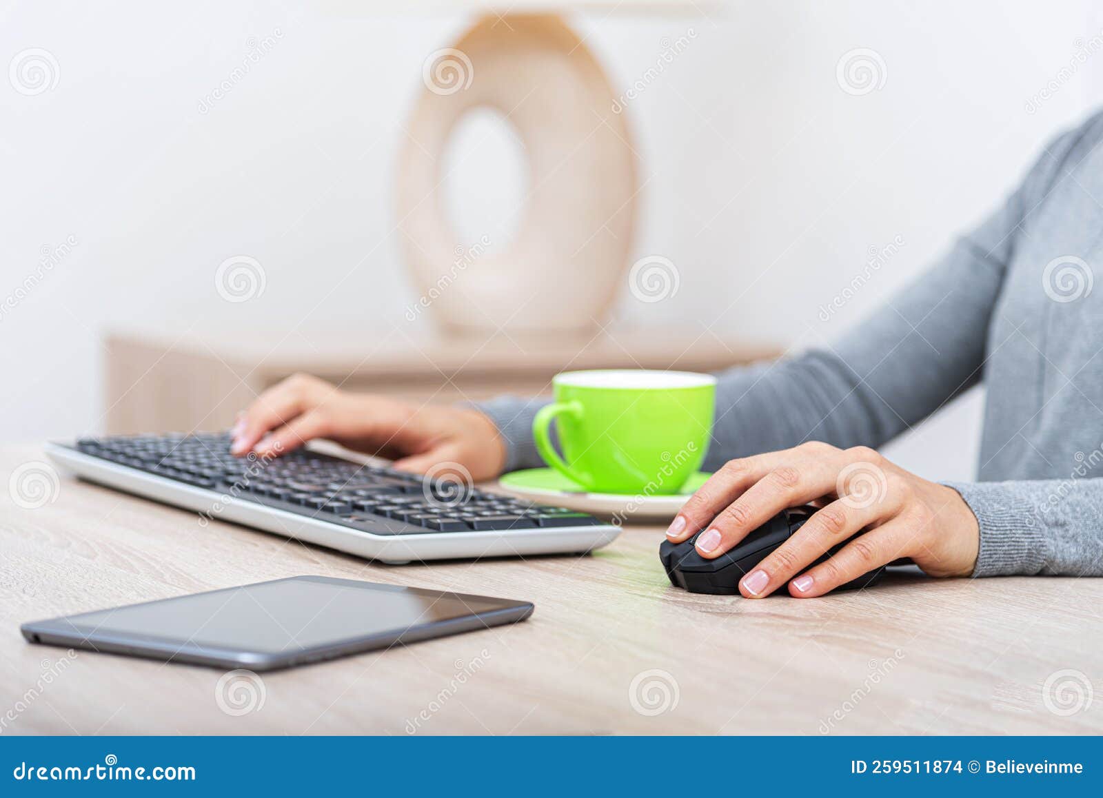 Workplace with Tablet and Other Gadgets on the Table. Stock Photo ...