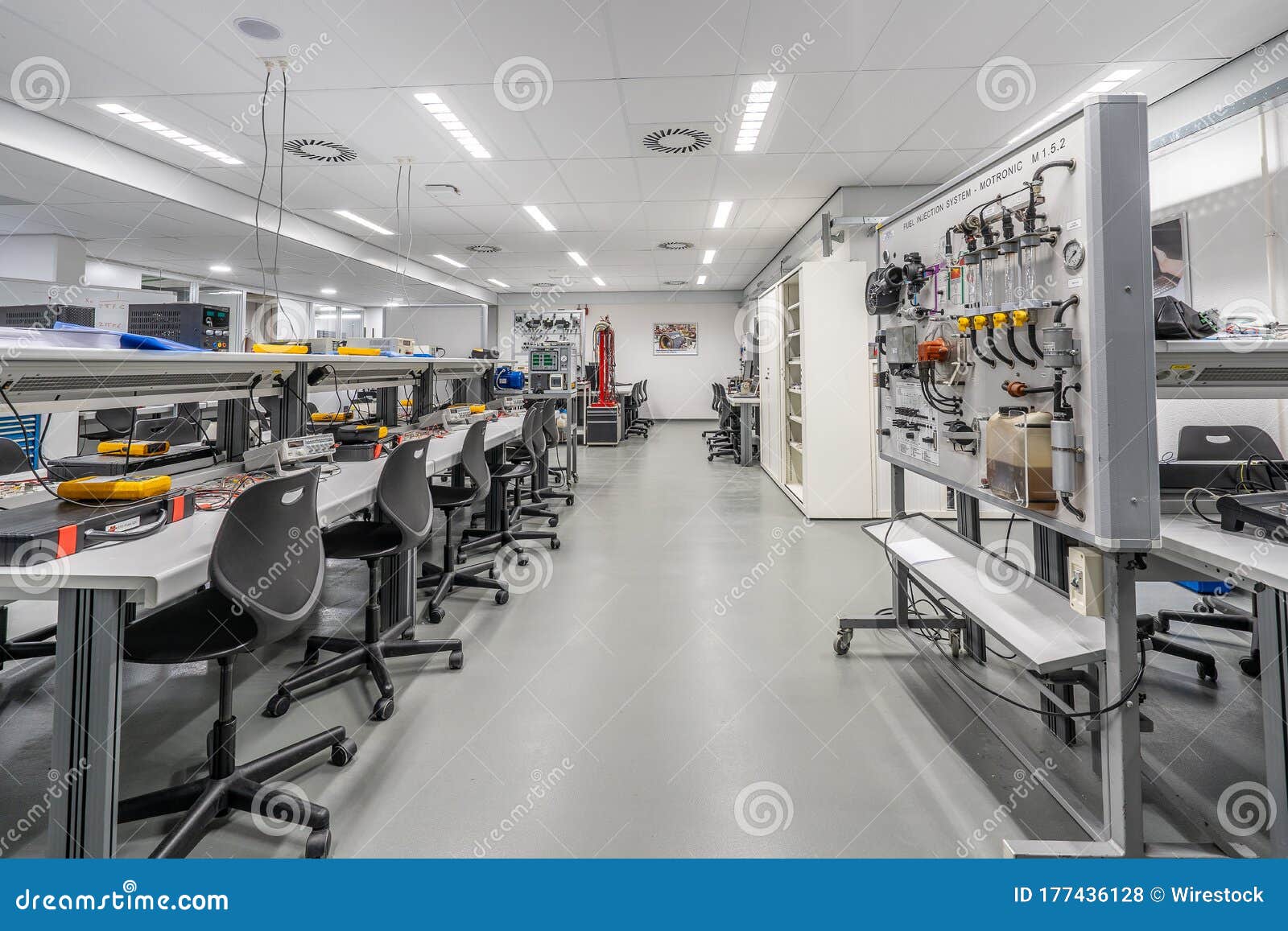 Workplace in a Technical Laboratory Stock Photo - Image of equipment ...