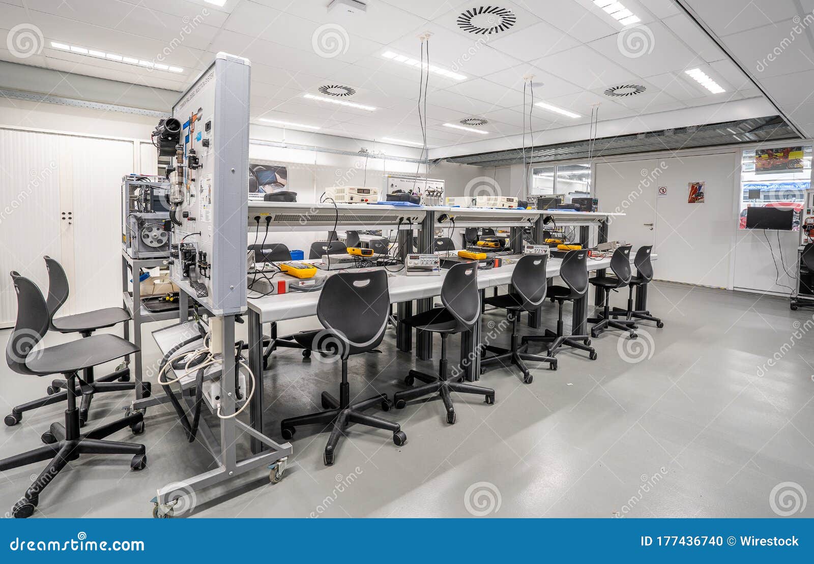 Workplace in a Technical Laboratory Stock Photo - Image of indoor ...