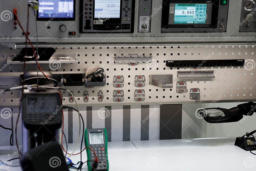 Workplace in the Testing and Quality Control Lab Stock Image - Image of ...