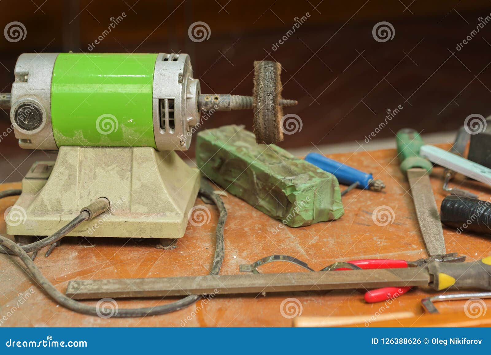 Workplace and Tools Locksmith Stock Photo - Image of workshop ...
